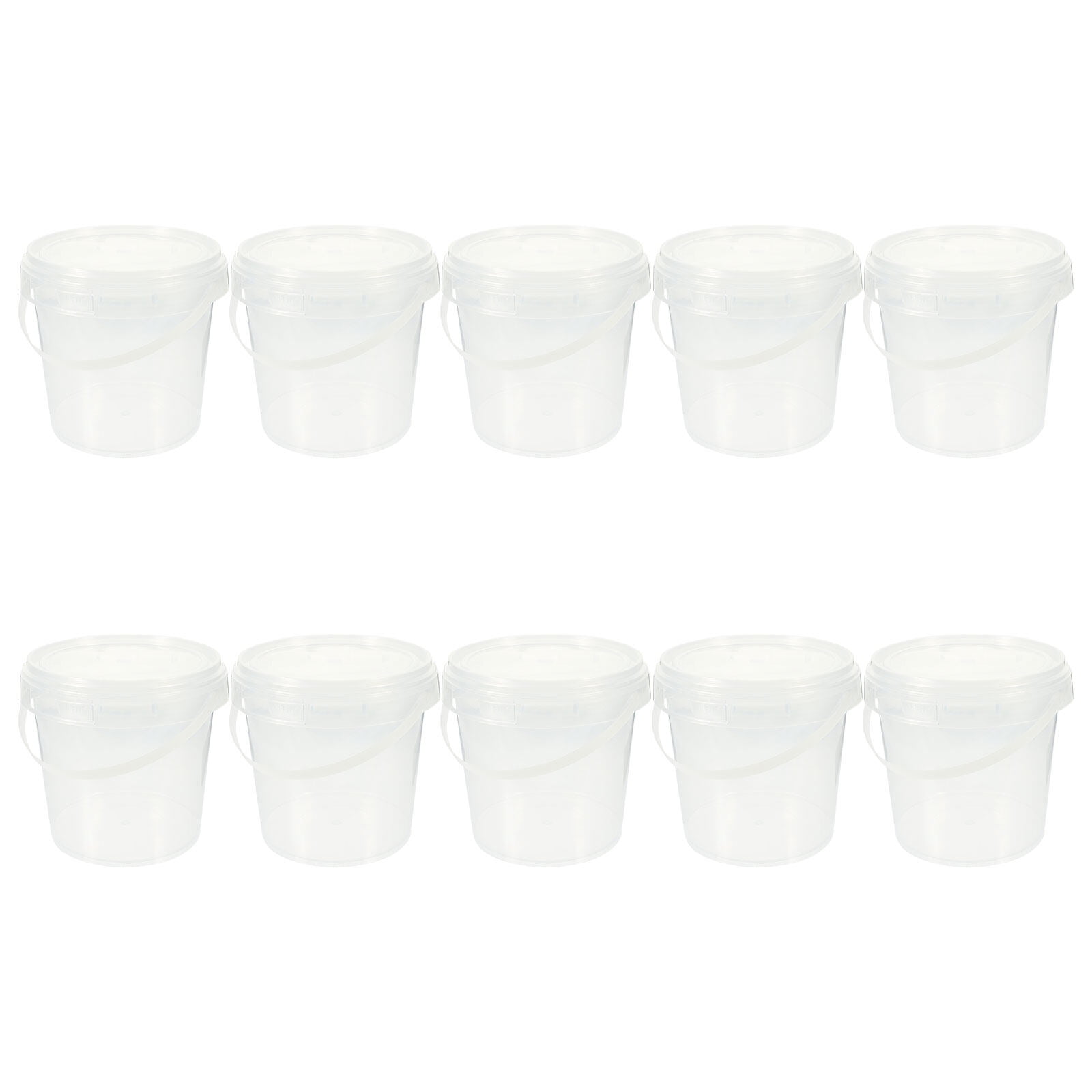 10 Pcs Transparent Small Bathtub Fridge Kitchen Storage Buckets Plastic ...