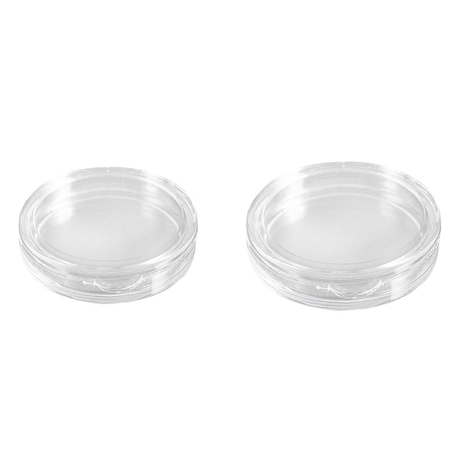 10 Pcs Transparent Small Plastic Coin Box 18mm & 10 Pcs Small Round ...