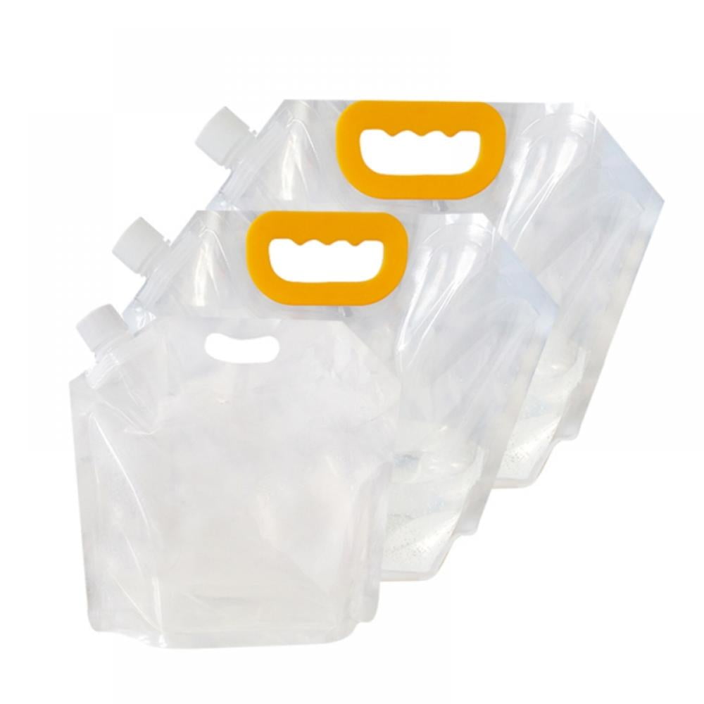 10 Pcs Transparent Spouted Stand up Pouch, Clear Drink Bags, Reusable ...