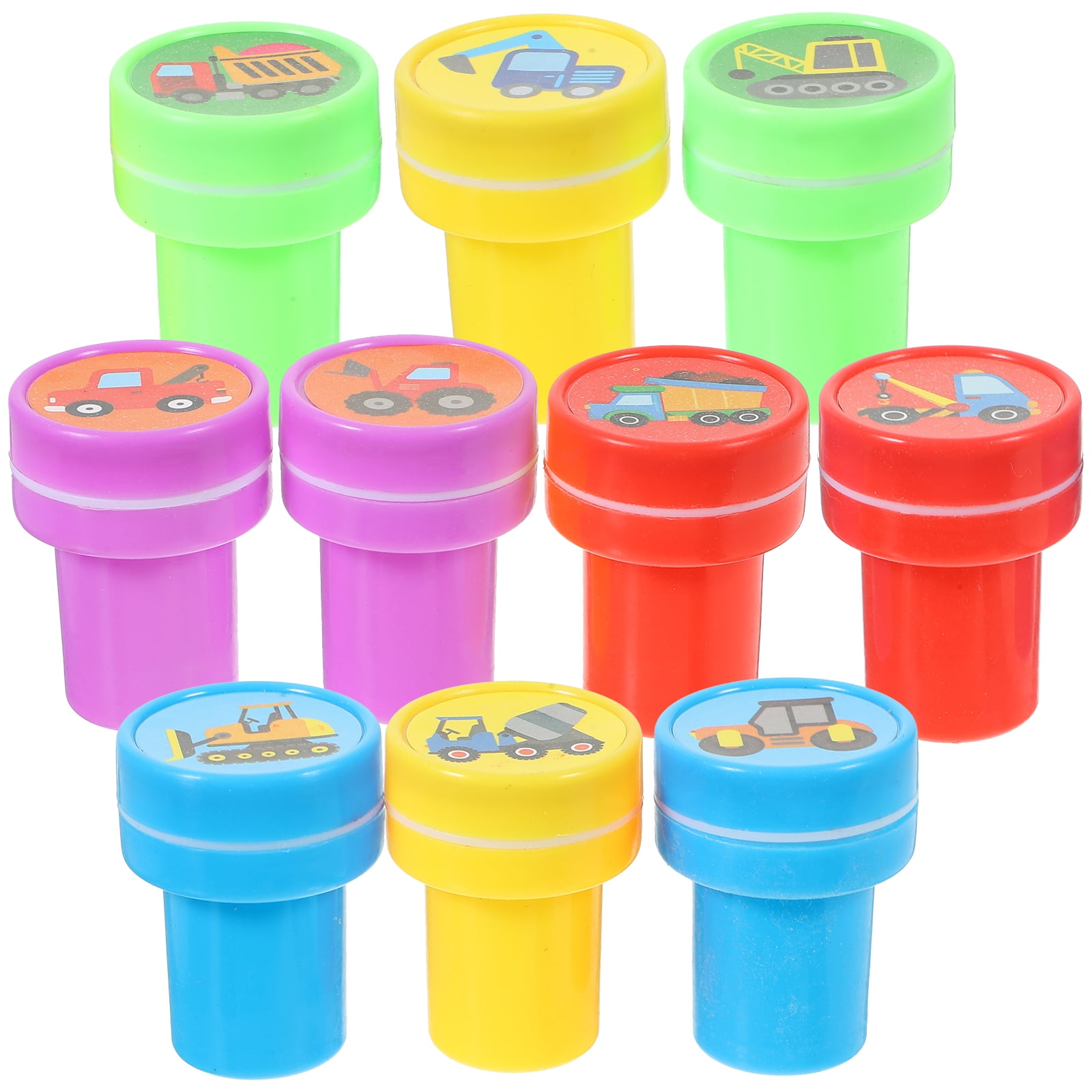 10 Pcs Transport Stamps Net Engineering Car Seal Toy Child 3.00X2.50X2 ...