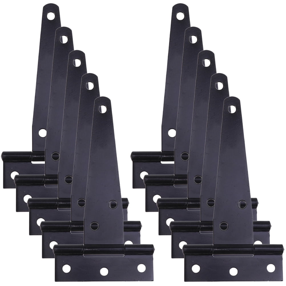 10 Pcs Triangle Hinge Shed Door Hinges Black Gate for Wooden Fences Heavy Duty Barn Yard ...