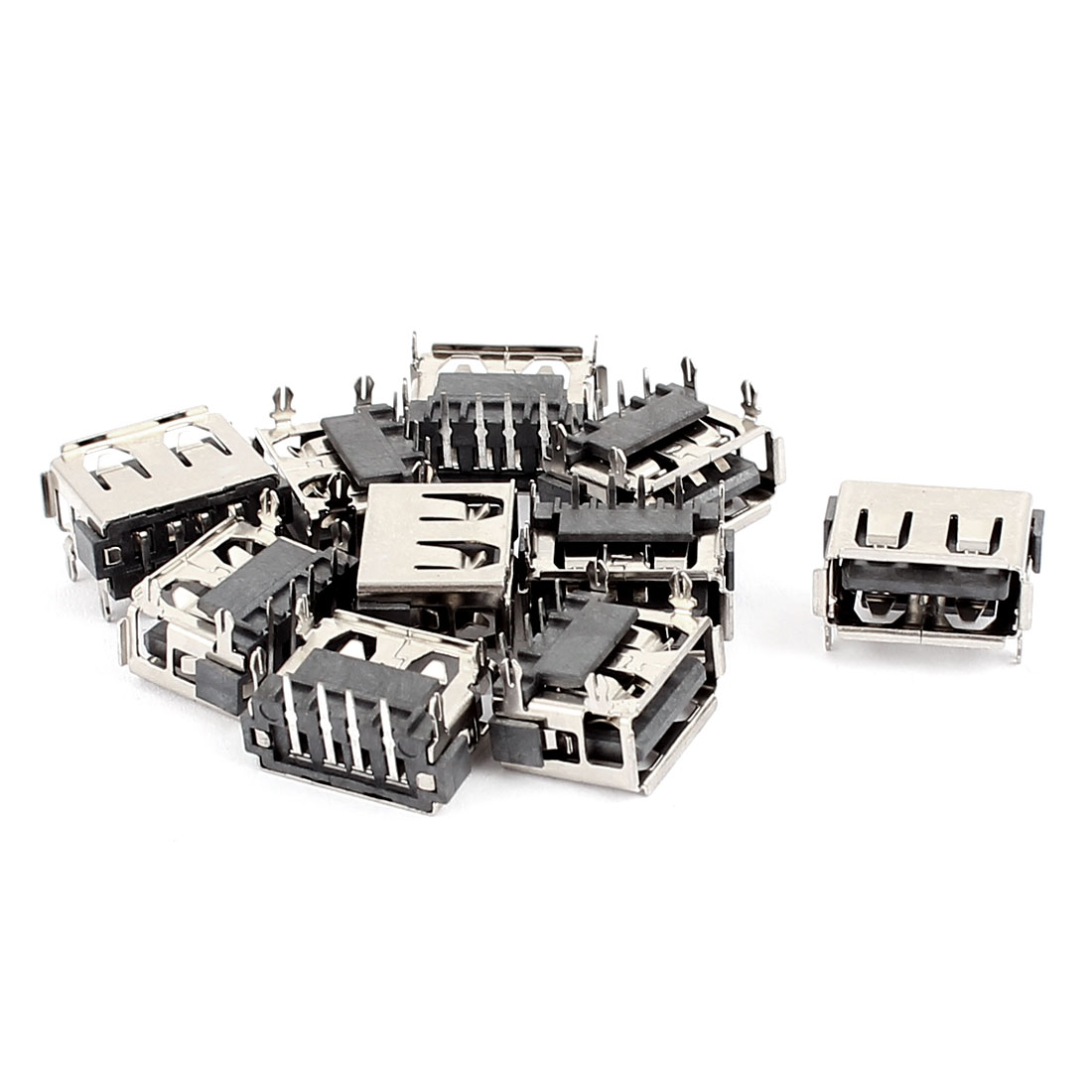 10 Pcs Type A USB 2.0 4 Right Angle Pin Female Jacks Connectors for PCB ...