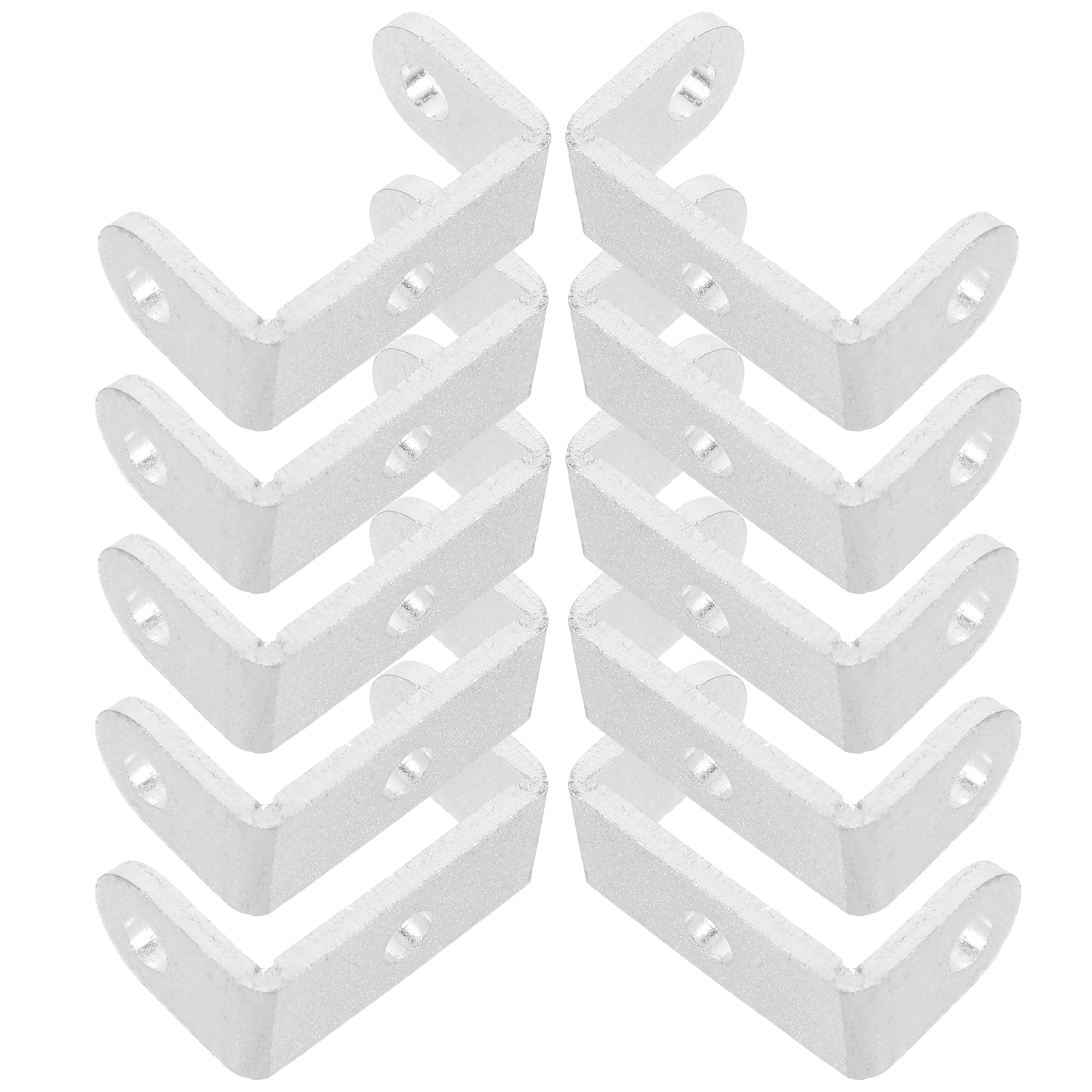 10 Pcs U-bracket Brackets Shelf White Heavy Duty Panel Silver - Walmart.com