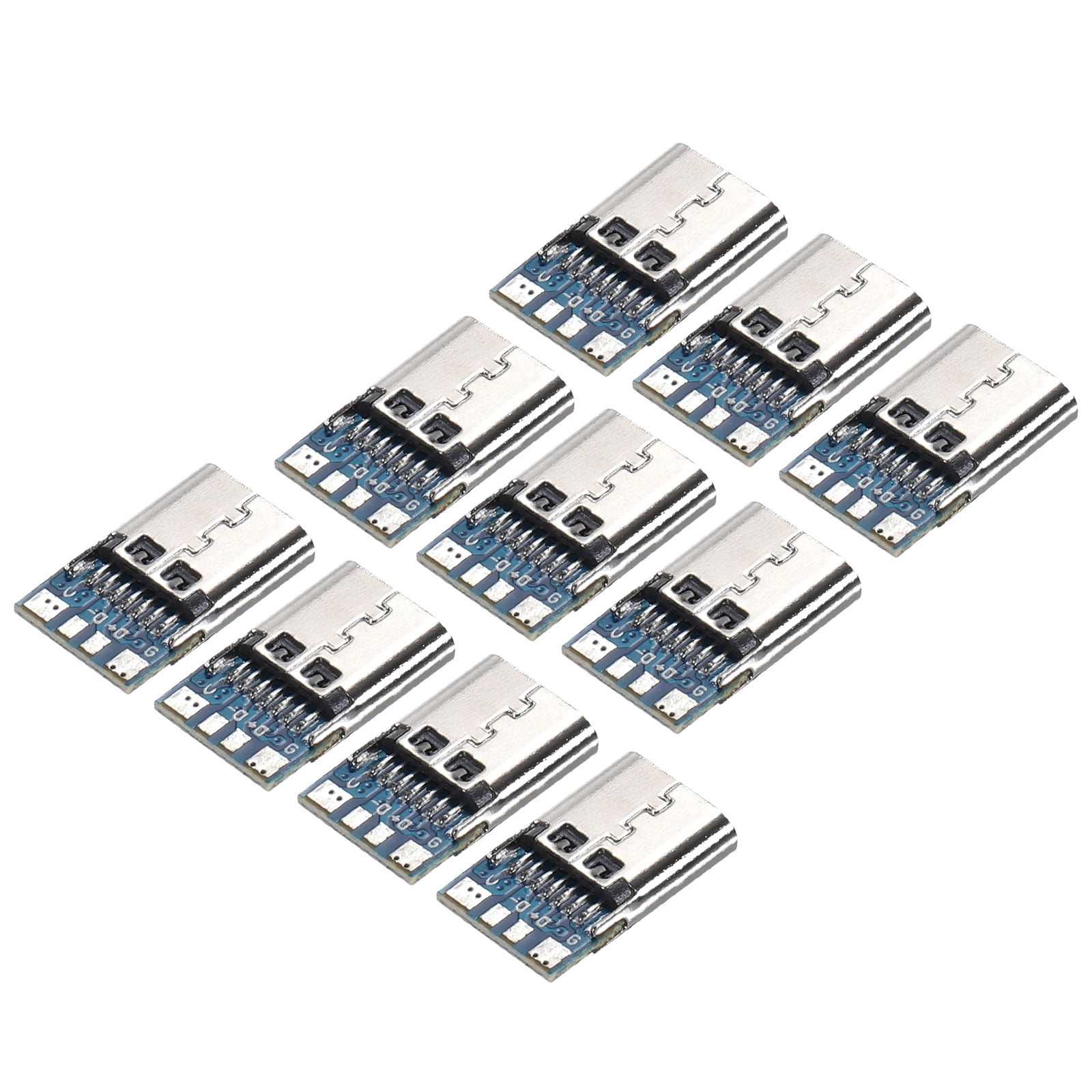 10 Pcs USB 3.1 Type C Connector 24 Pins Female Plug Socket Connector ...