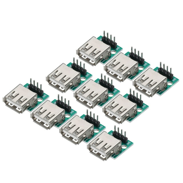 10 Pcs USB Breakout Board USB 2.0 to Dip Adapter Board Female Sockets ...