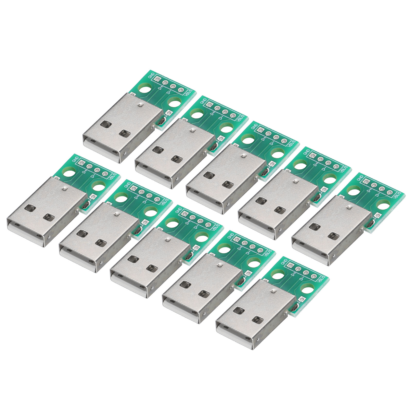 10 Pcs USB Breakout Board USB 2.0 to Dip Adapter Board Male Sockets ...