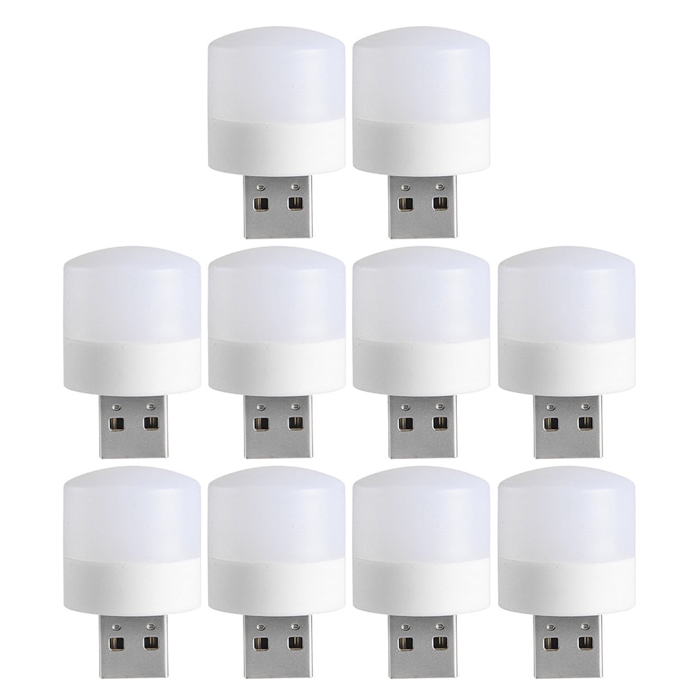 10 Pcs USB Night Light Rechargeable Wall Portable Bulb Small Nursery ...