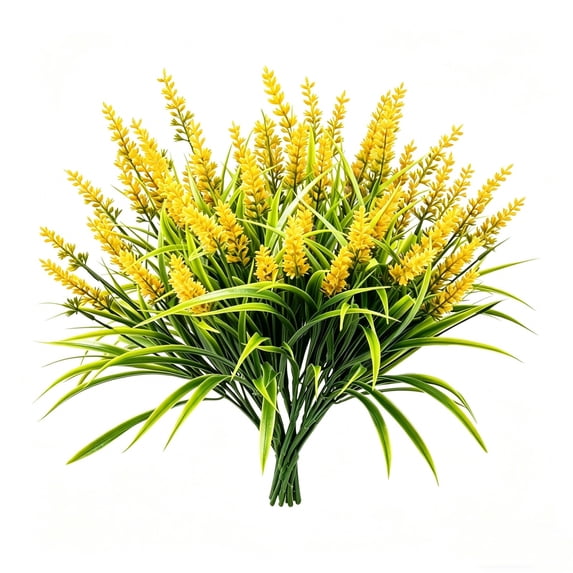 10 Pcs UV Resistant Fade Proof Artificial Lavender Blooms Outdoor Fake ...