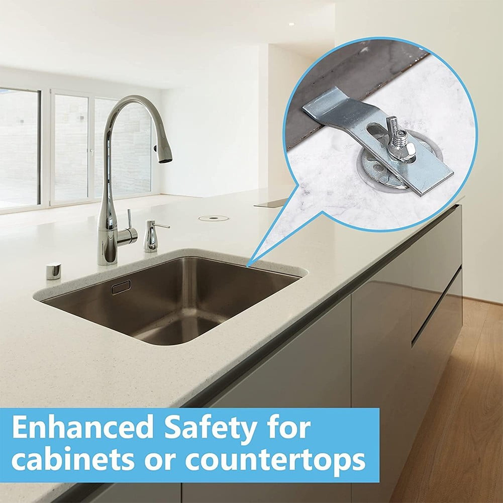 10 Pcs Undermount Sink Clips Kit Sink Mounting Brackets Repair Supports ...