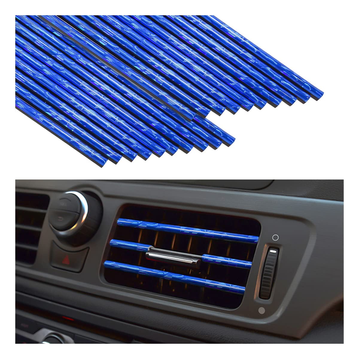 10 Pcs Universal Car Air Conditioner Air Outlet Decorative Strips ...