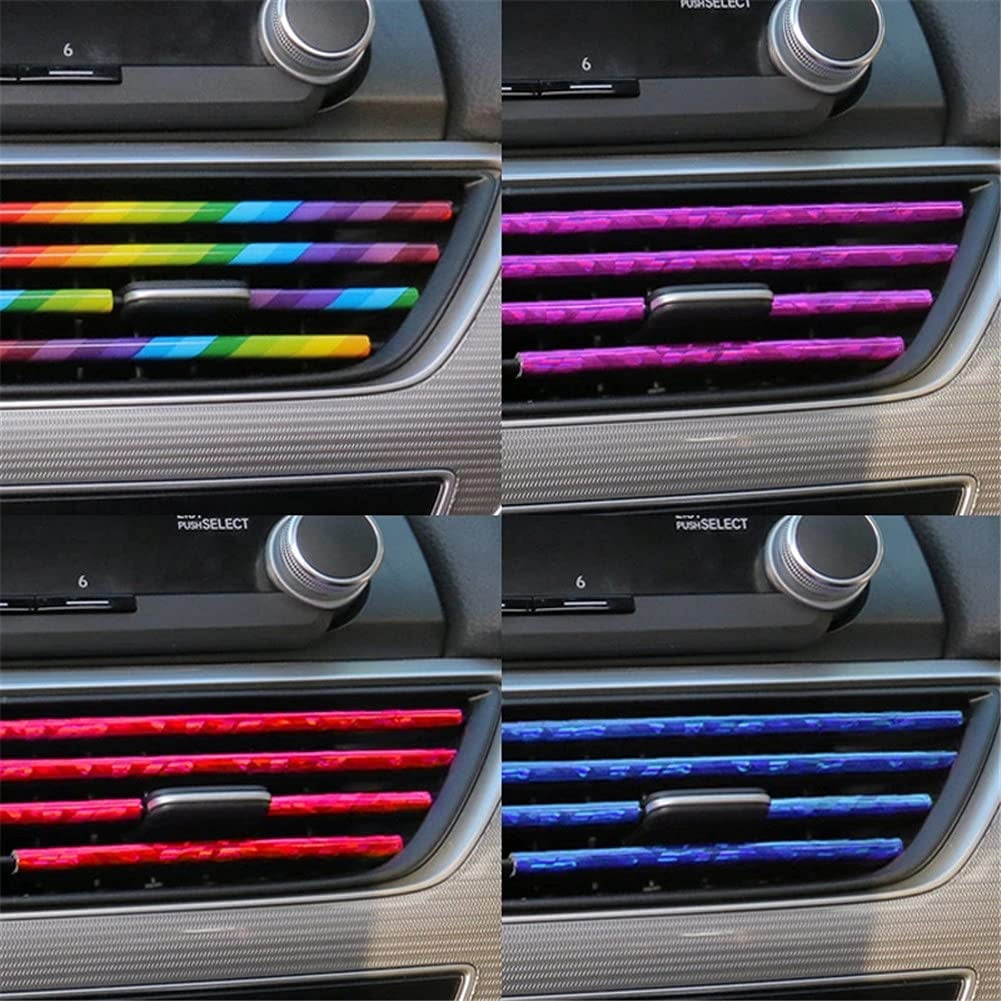 10 Pcs Universal Car Air Conditioner Air Outlet Decorative Strips ...