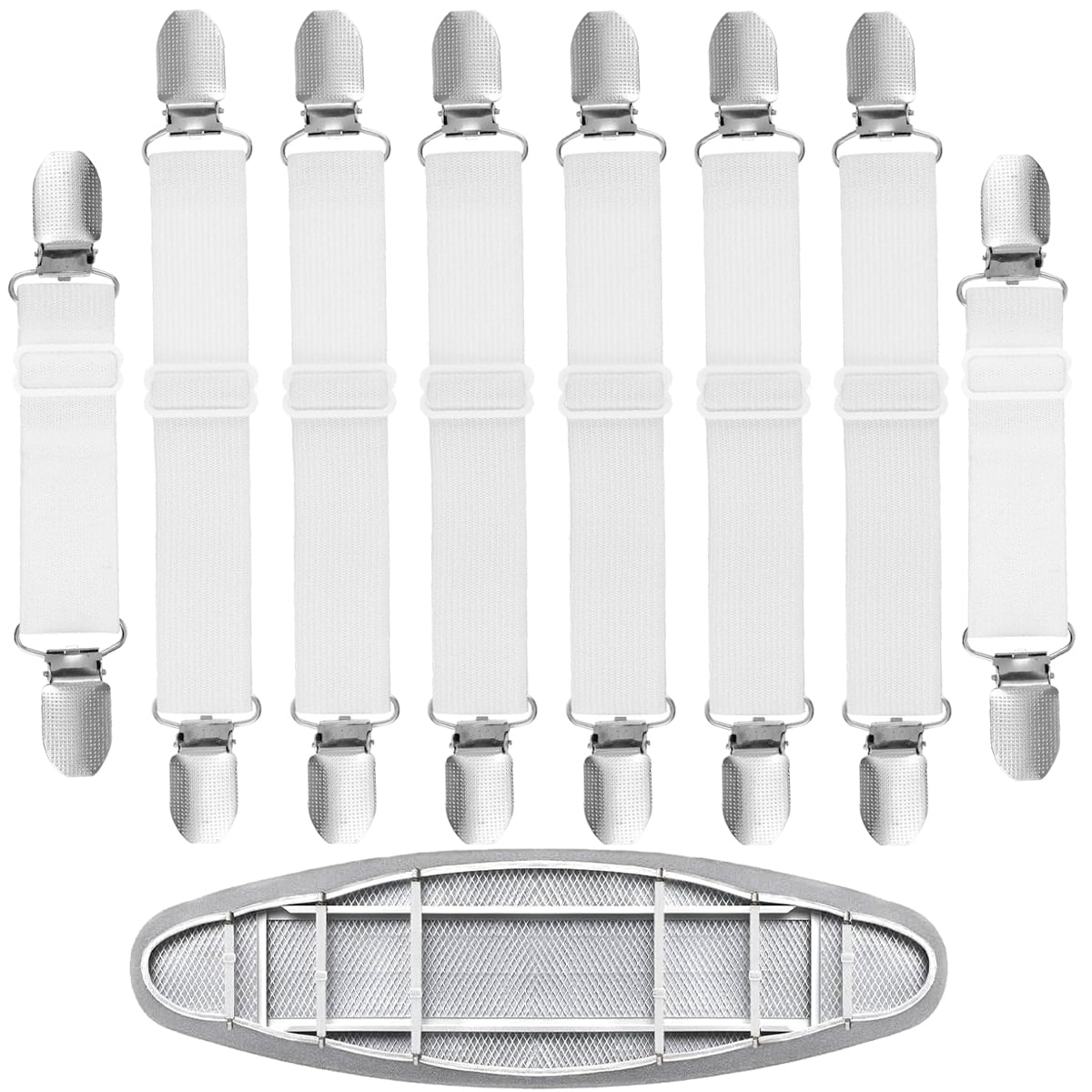 8 Pcs Upgrade Ironing Board Cover Clips, Adjustable Ironing Board Pad ...