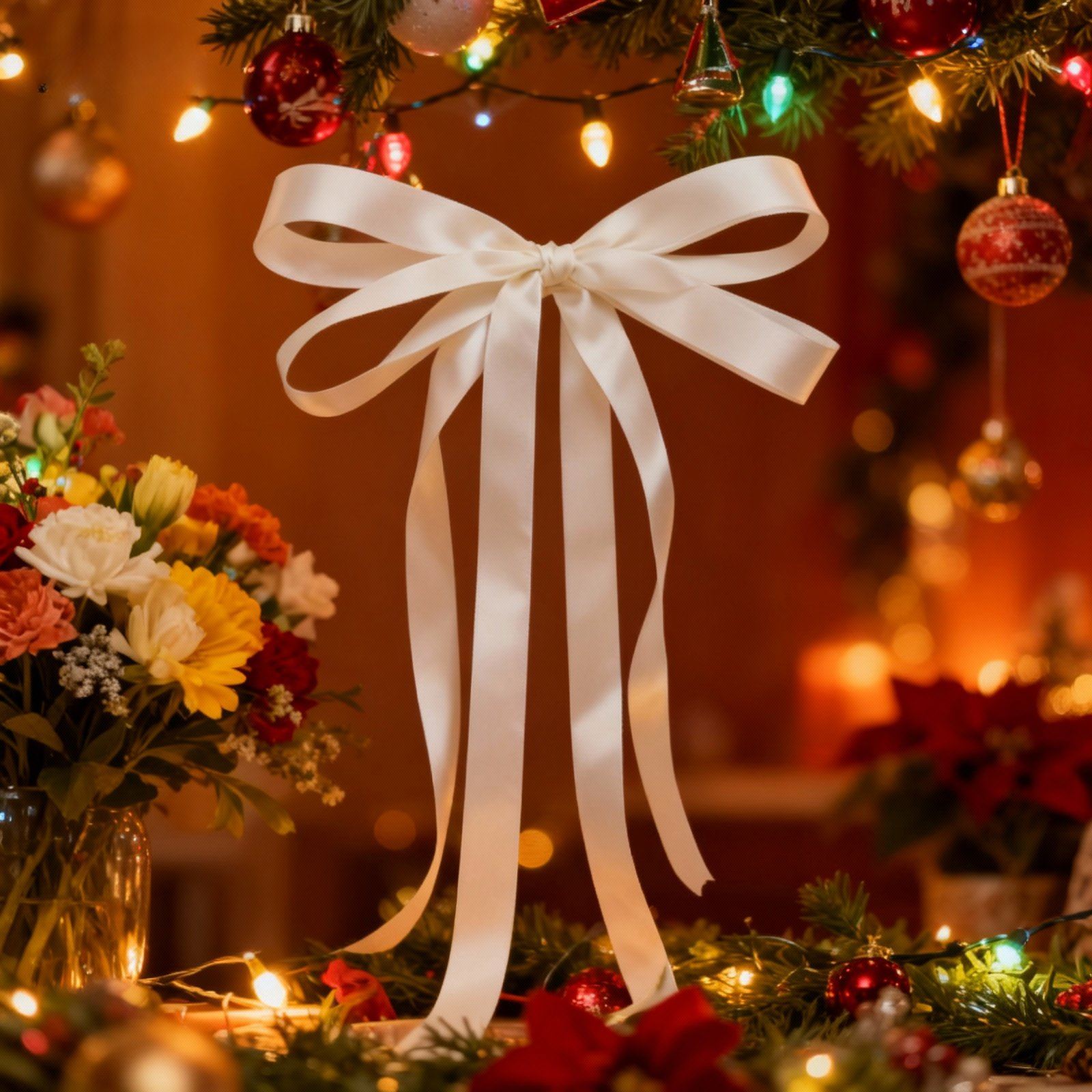 10 Pcs Velvet Christmas Bows for Christmas Tree,9*14" Rustic Crafts ...