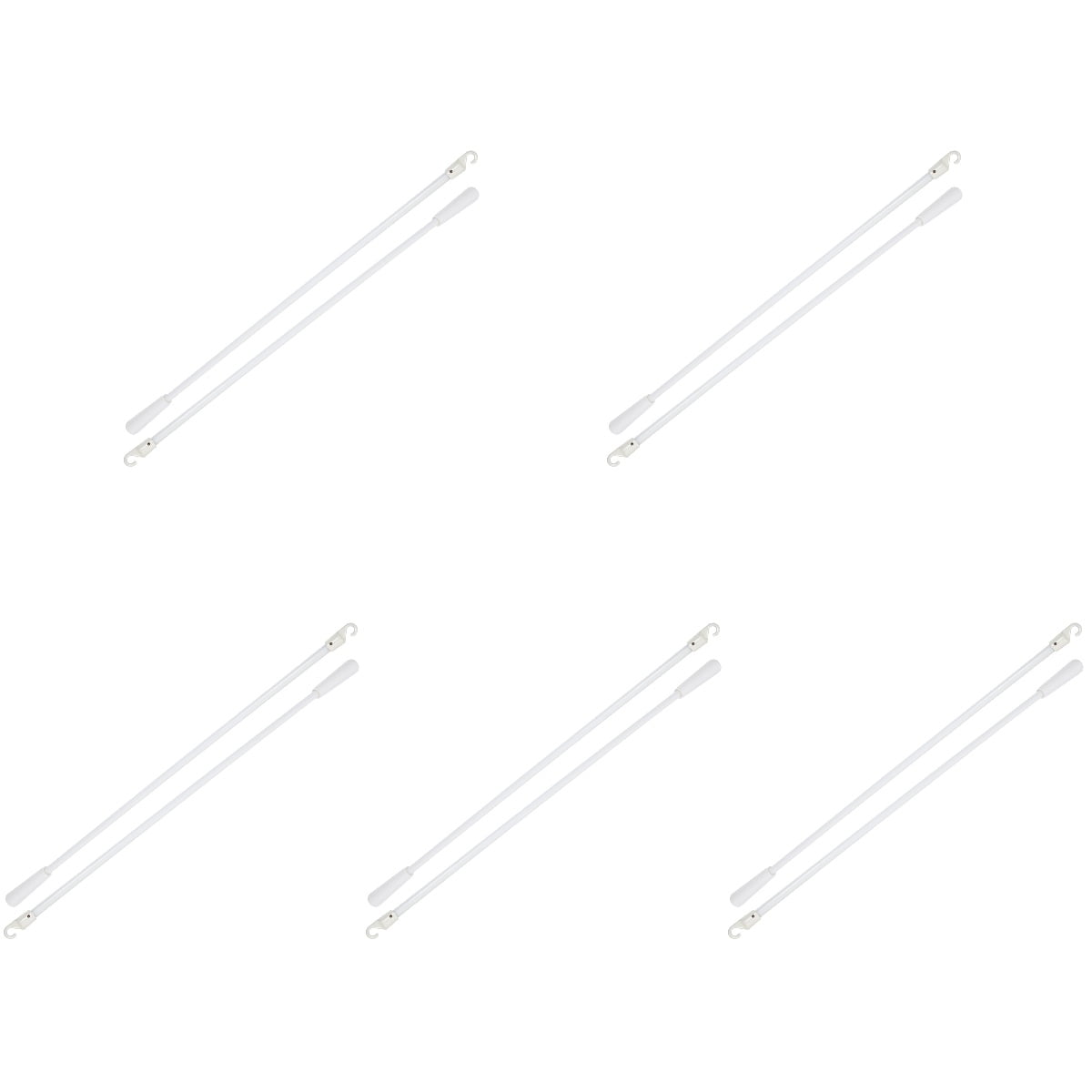 10 Pcs Venetian Blind Rod Curtain Stick Telescopic Mini White Glass ...
