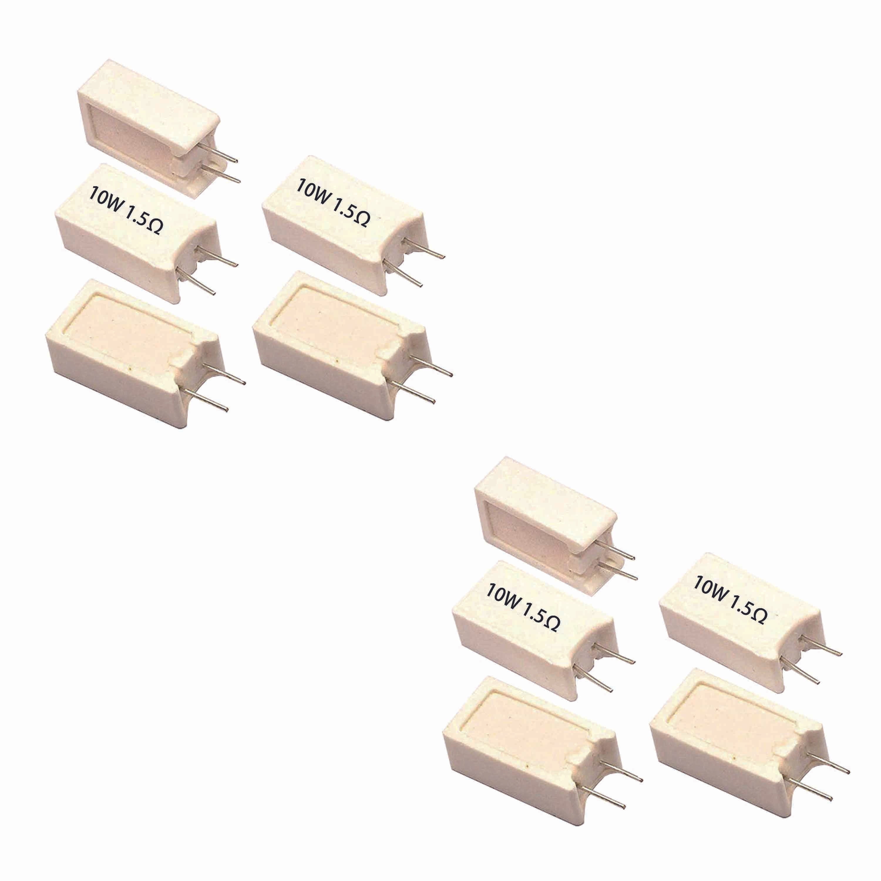 10 Pcs Vertical Cement Resistor 10W Axial Lead 5% Ceramic Cement ...