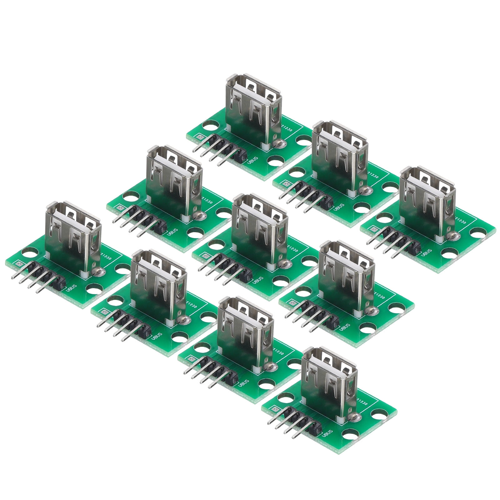 10 Pcs Vertical USB 2.0 Type a Female Adapter Breakout Board with PCB ...