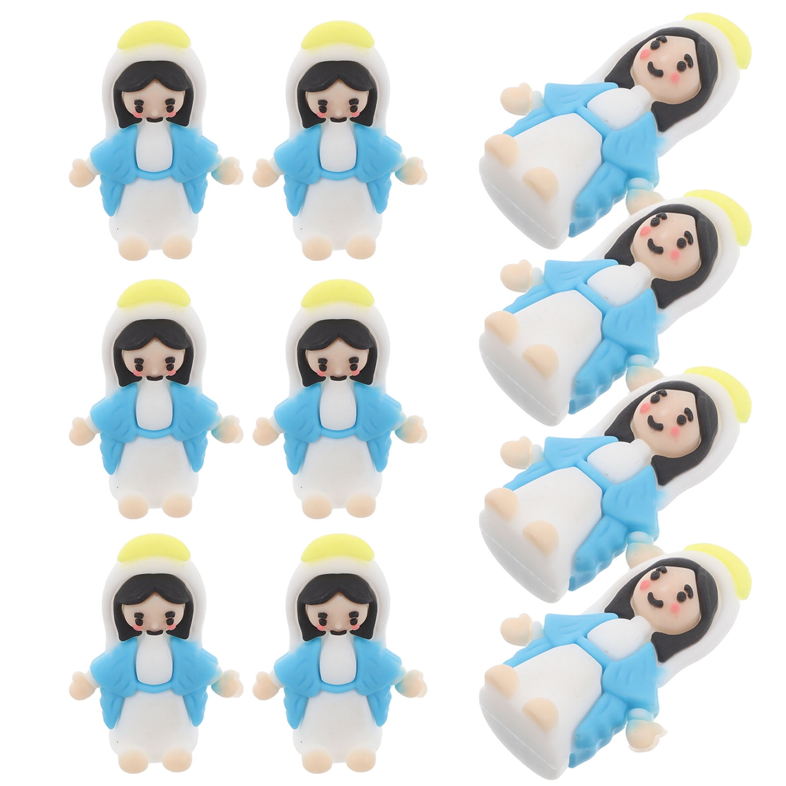 10 Pcs Virgin Mary Figurines Mini Maria Ornaments Miss - Walmart.com
