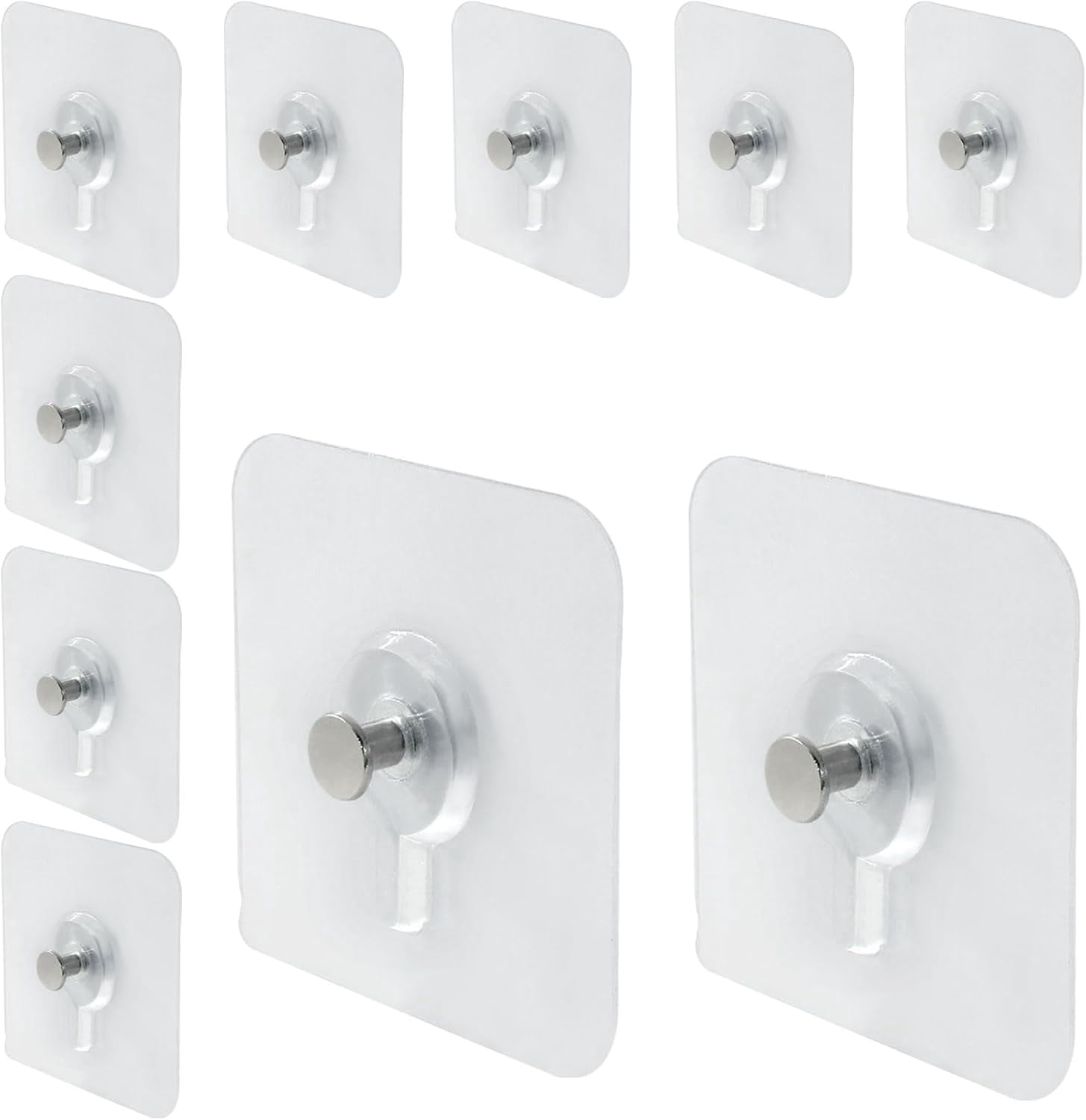 10 Pcs Wall Hangers Without Nails, 60 x 60 mm Picture Hangers Without ...