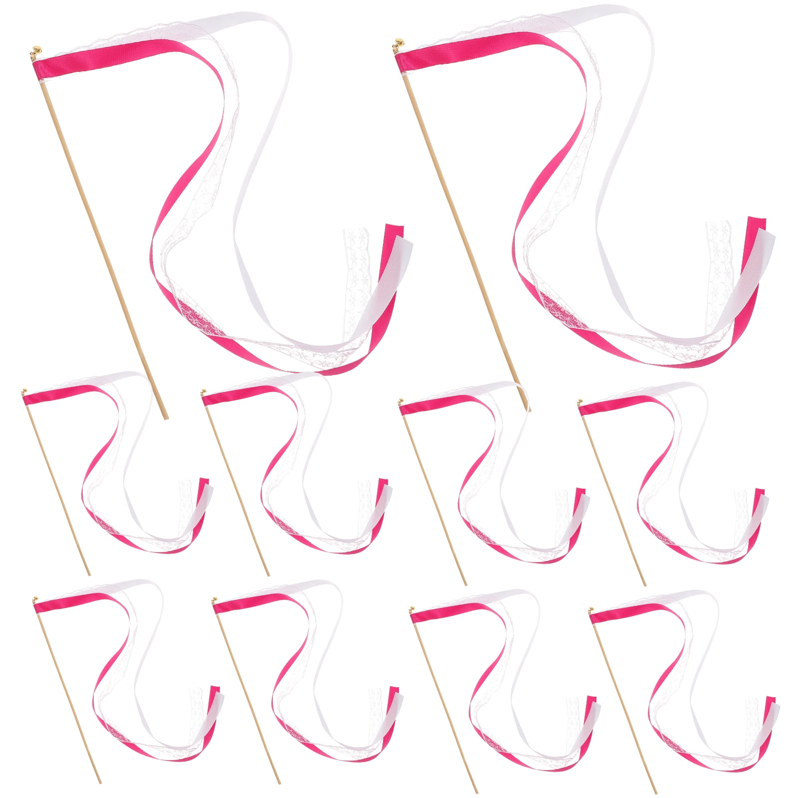 10 Pcs Wedding Decor Ribbon Fairy Wand Wedding Wands Handheld Ribbon ...