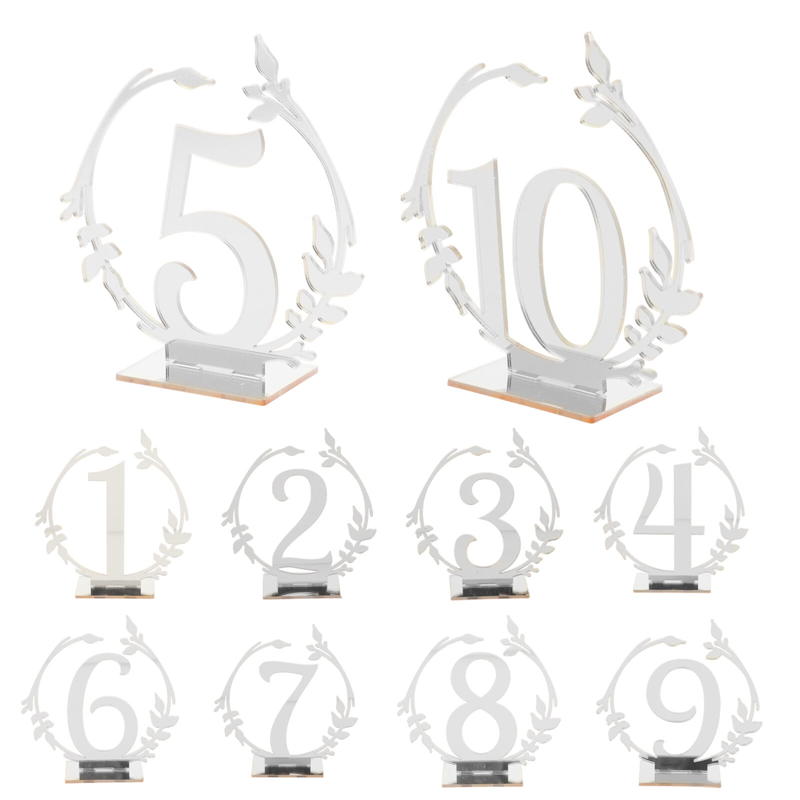 10 Pcs Wedding Signage Table Number Plate Numbers for Reception Hollow ...