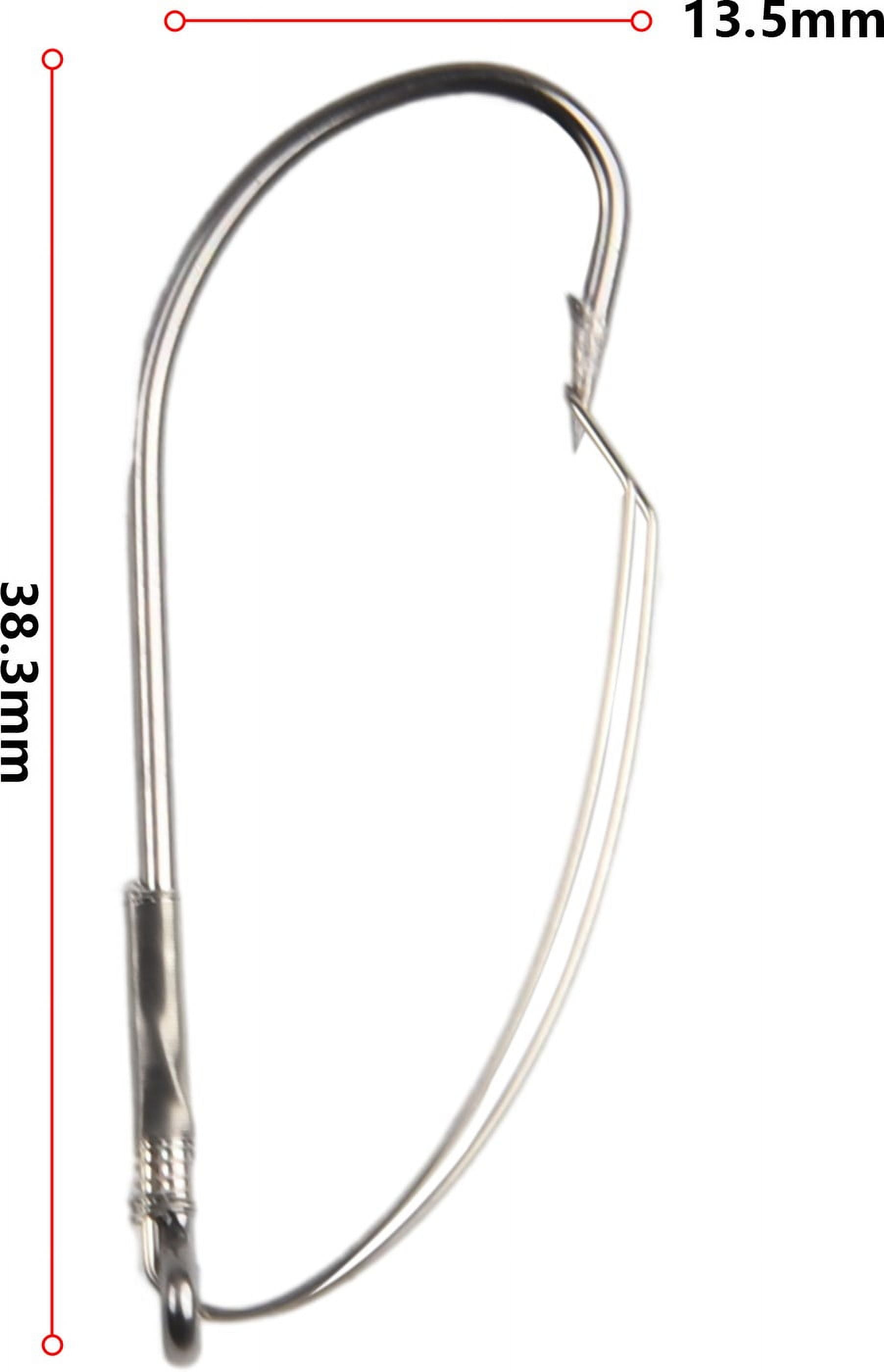 10 Pcs Weedless Baitholder Hooks High Carbon Steel Wacky Rig Worms Bass ...