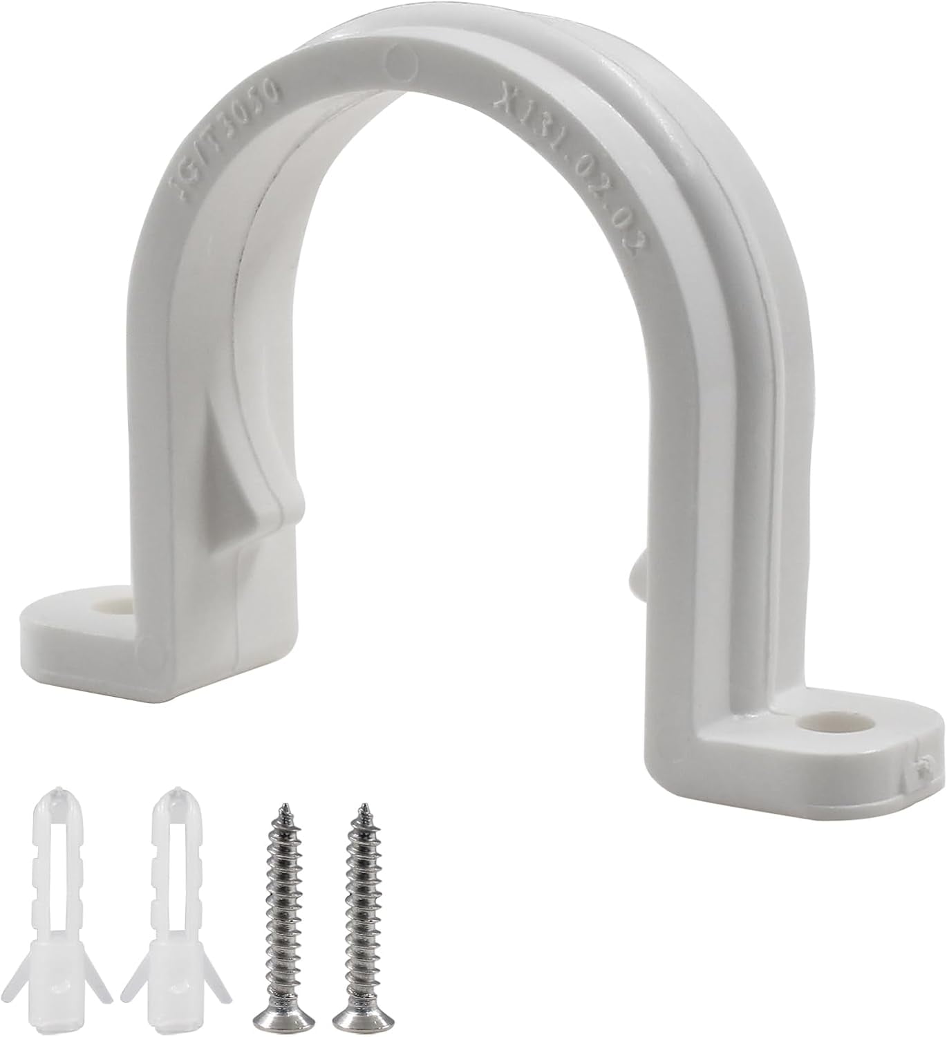 10 Pcs White 1 Inch PVC Pipe Clamps Conduit Clamps Pipe Straps, 2 Holes ...