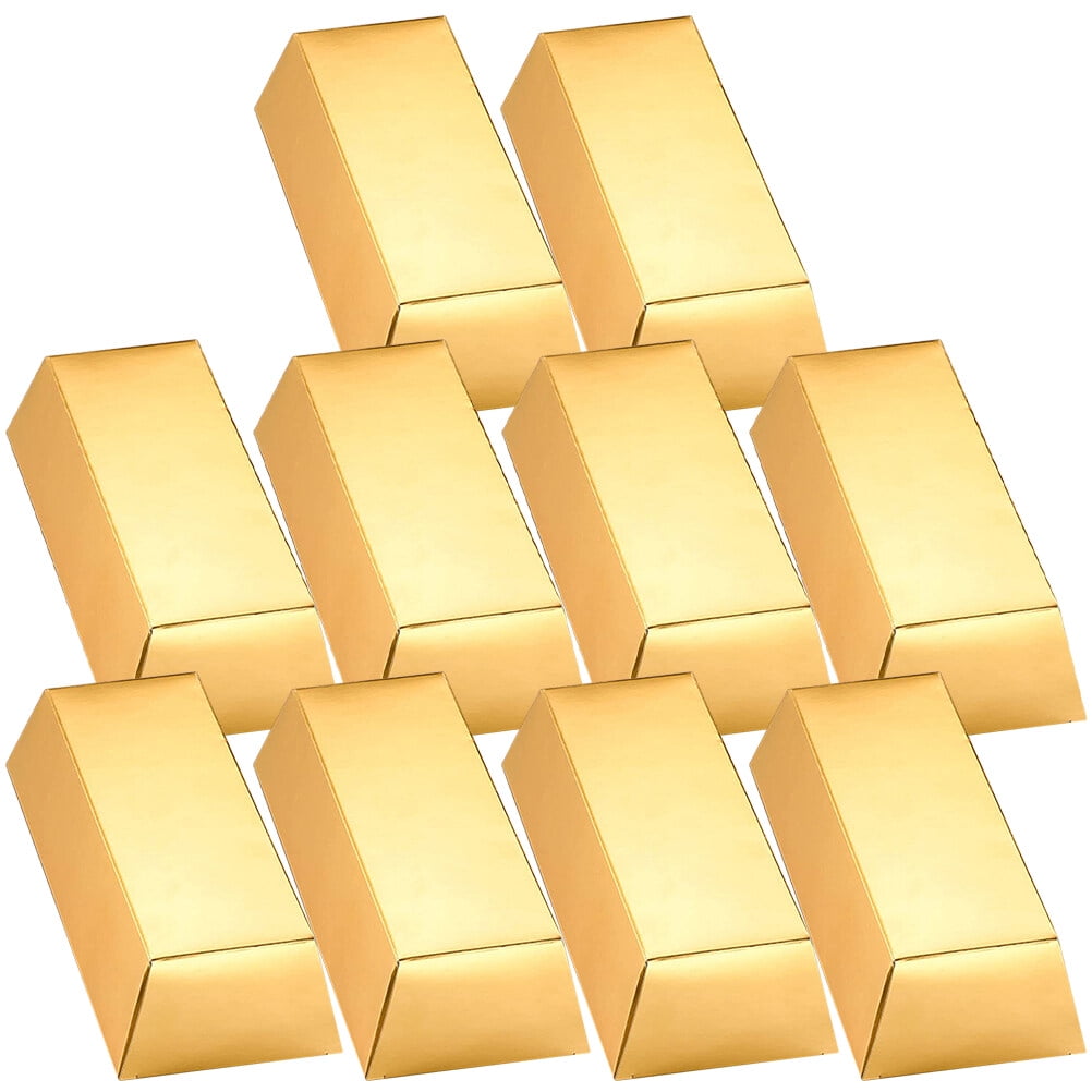 10 Pcs White Boxes for Gold Brick Candy Chocolate Practical Gift ...