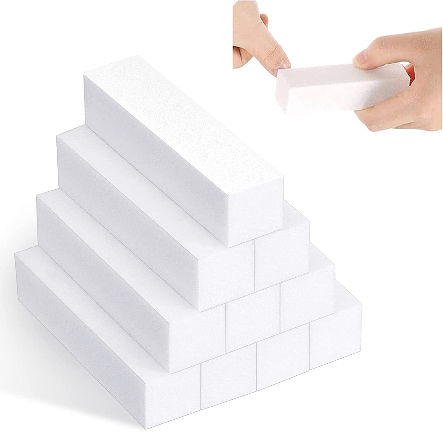 10 Pcs White Buffer Sanding Blocks, Polishing Block Buffer New ...