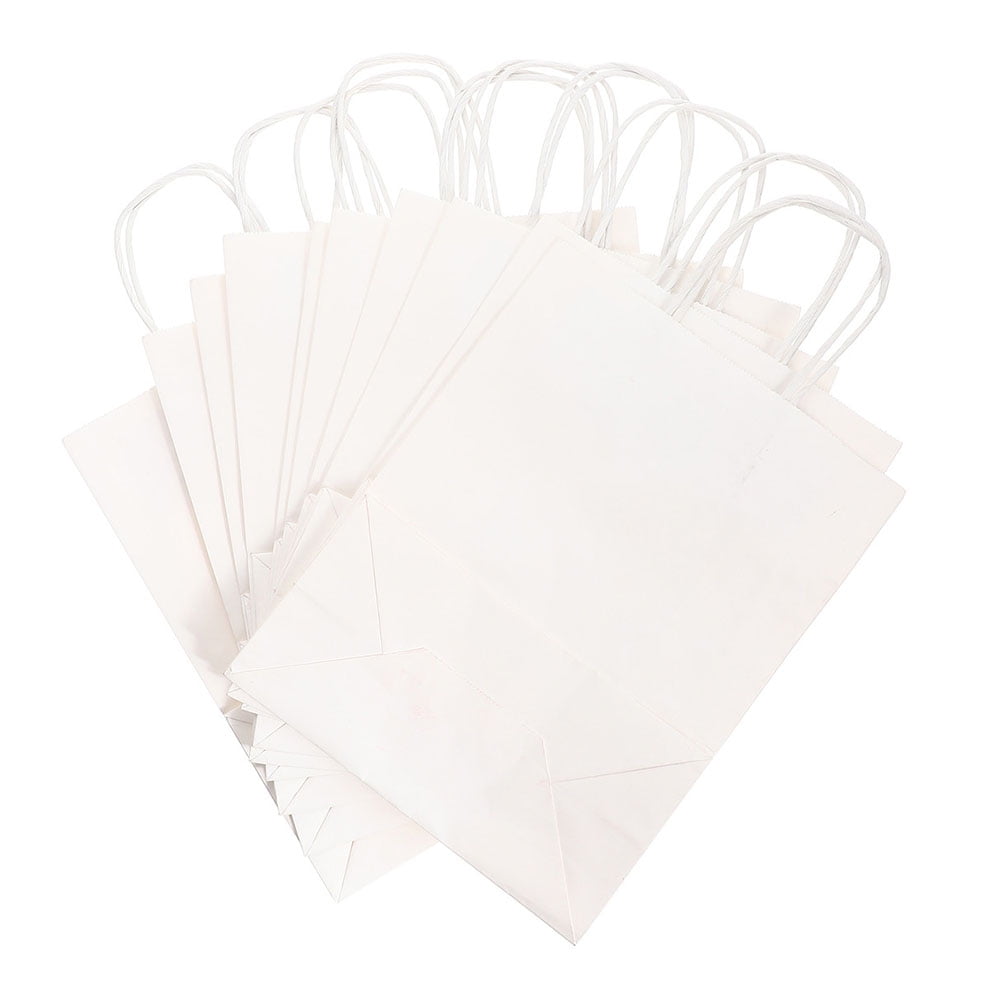 10 Pcs White Packing Paper Bag Bags Clear for Baggies Brown Gift ...