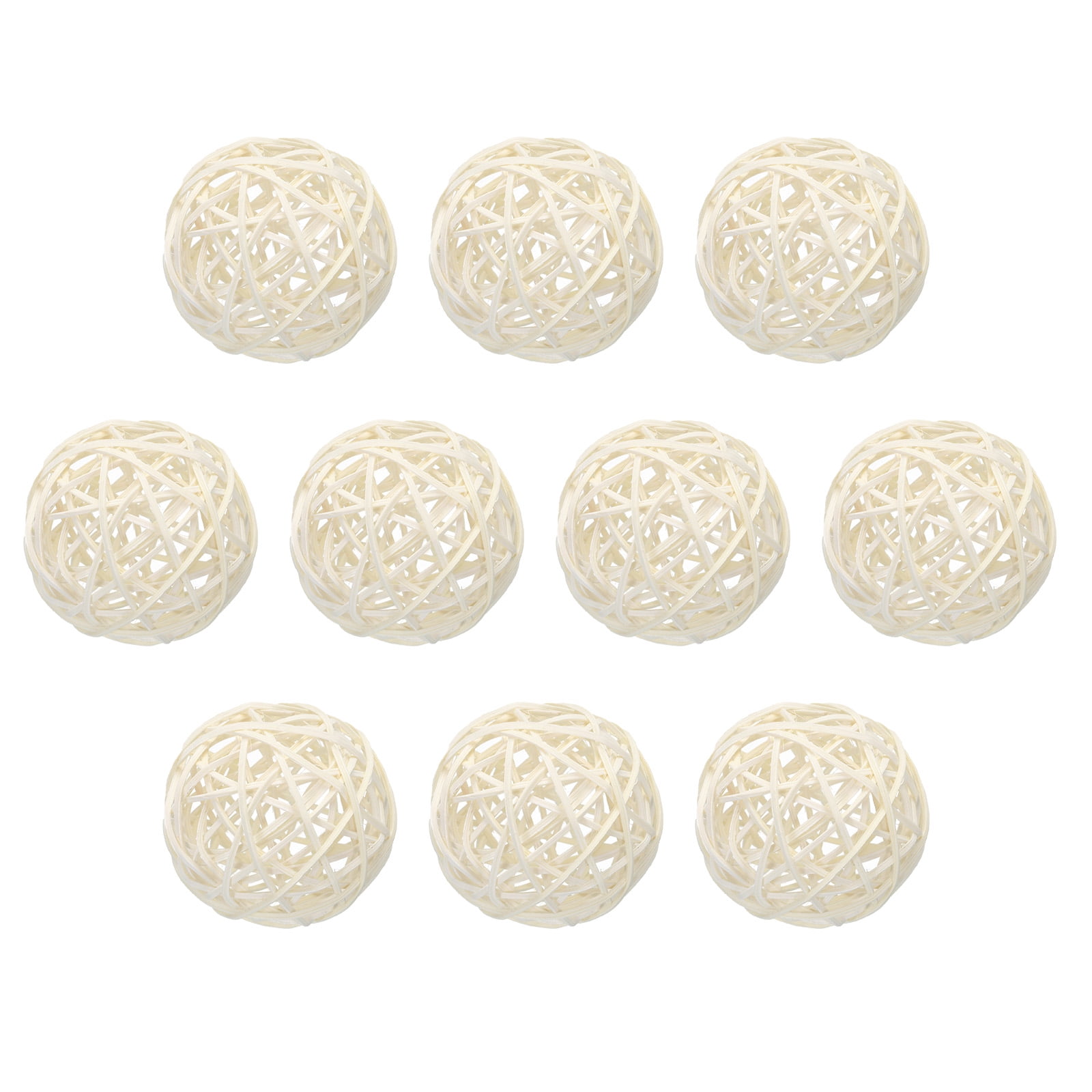 10 Pcs Wicker Rattan Balls 2.4 Inch Rattan Decorative Balls for Vase ...