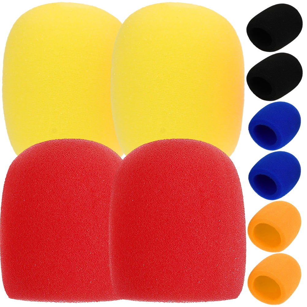 10 Pcs Windscreen Microphone Case Microphone Replacement Covers 6x7.6cm ...