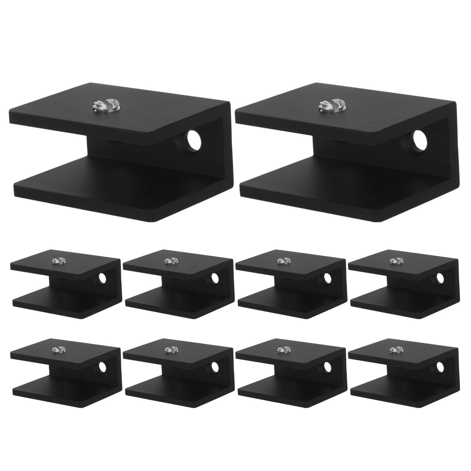 10 Pcs Wire Shelf Support Bracket Wall Anchors for Shelves Black ...
