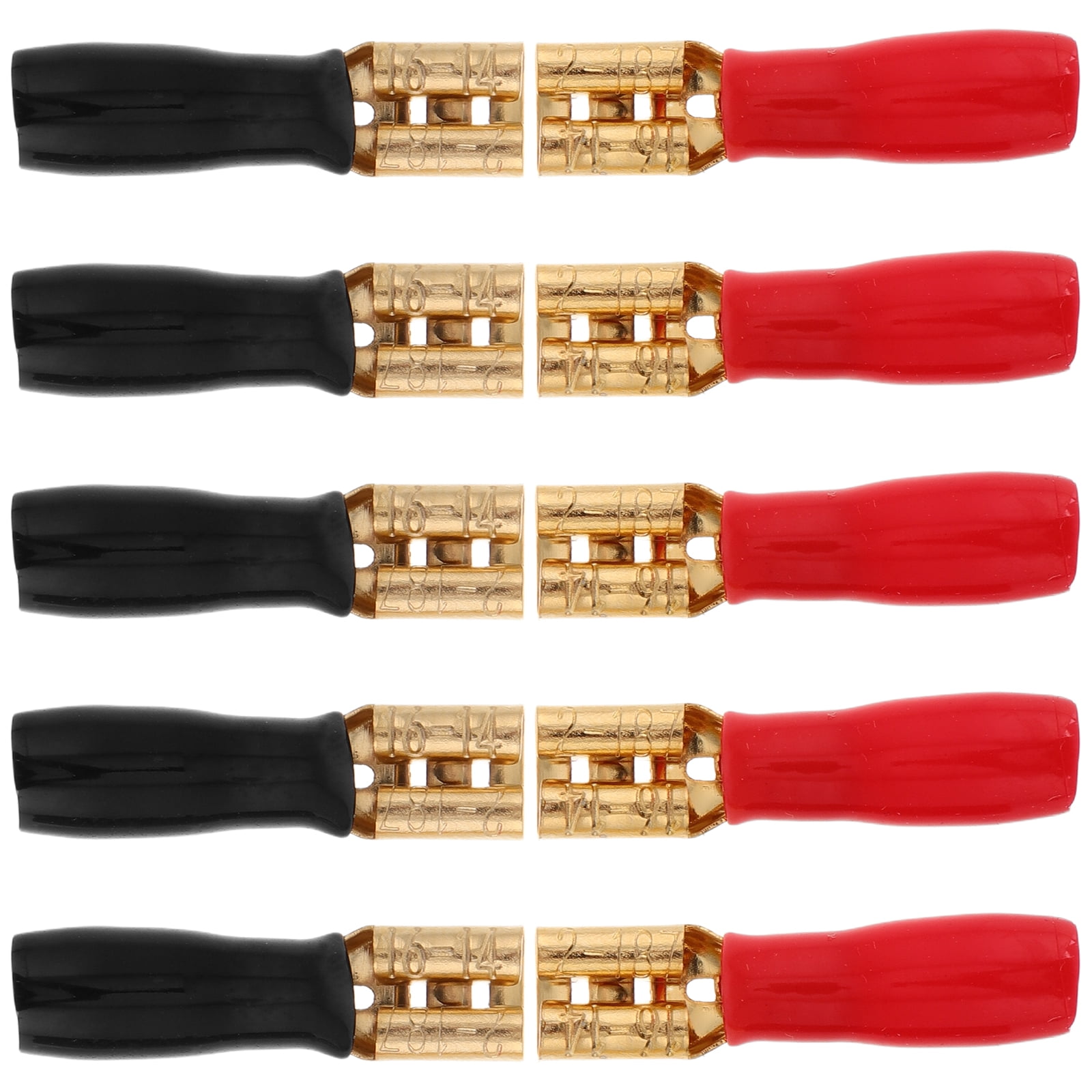 10 Pcs Wire Spade Connector Wire Crimp Terminal Block With Sleeve ...