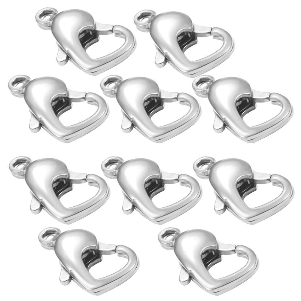 10 Pcs Wire Ties Heart -shaped Buckle Accessories DIY Necklace Travel ...