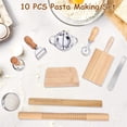 10 Pcs Wood Ravioli Mold Kit with Pasta Cutter Wheel Set of 5, 2 ...