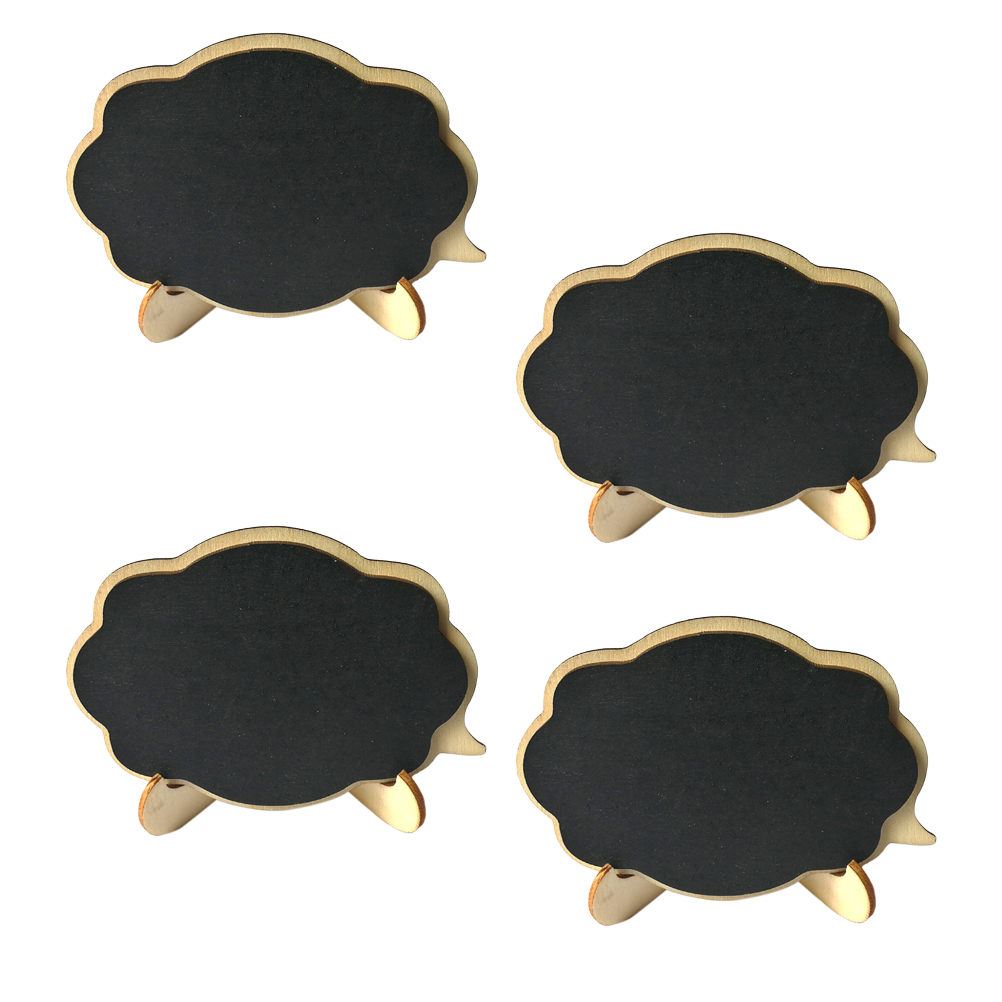 10 Pcs Wood Small Message Board Signs Thicker Black Chalkboards Signs ...