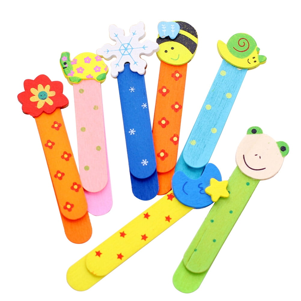 10 Pcs Wooden Bookmark Cartoon Book Marker Wooden Bookmarker for Kids ...