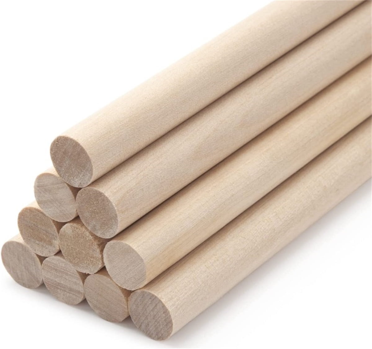 10 Pcs Wooden Dowel Rods,1/2 x 12" Round Wooden Sticks,Macrame Wood ...