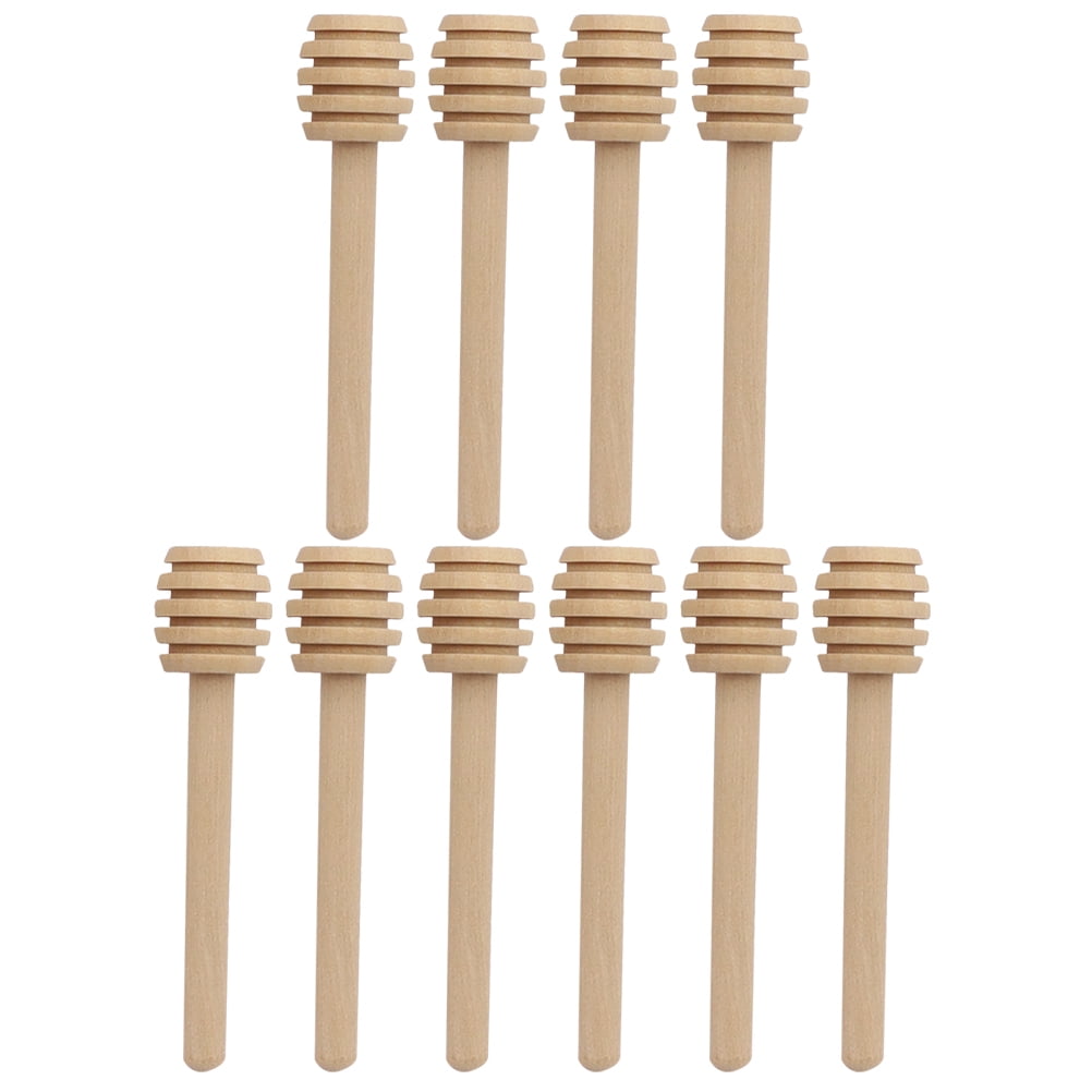 10 Pcs Wooden Honey Stick Jam Stirring Sticks Honey Stir Sticks Coffe ...