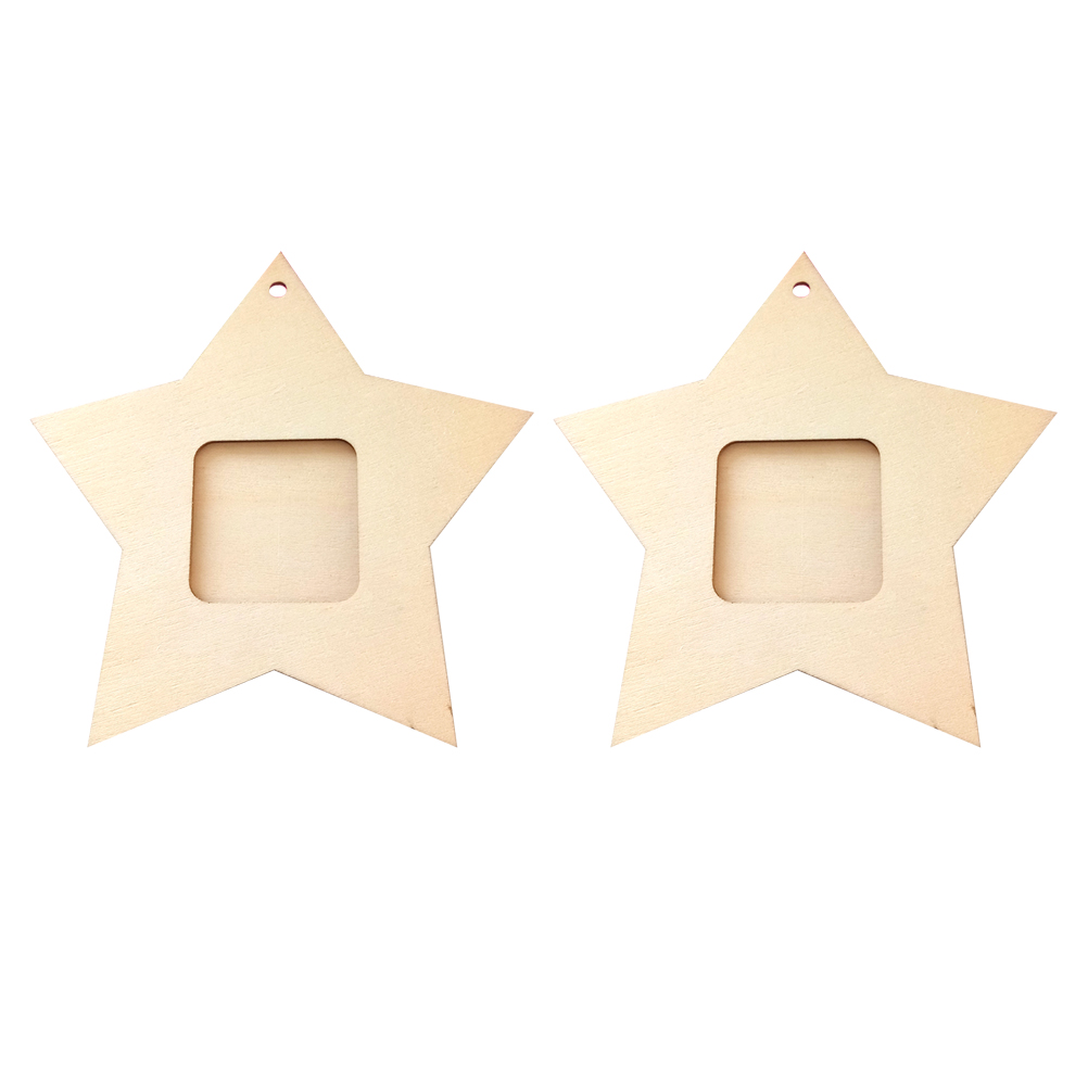 10 Pcs Wooden Star Photo Frames Birthday Photo Frame 12.5*12.5CM ...