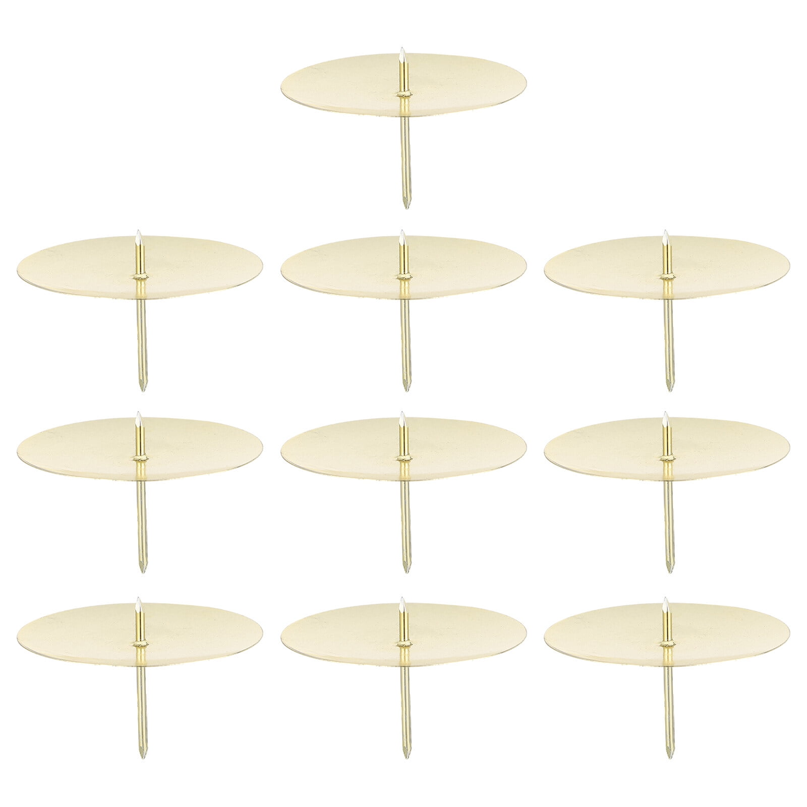10 Pcs Wreath Candle Holders Metal Fixator Gold Candlestick Child ...