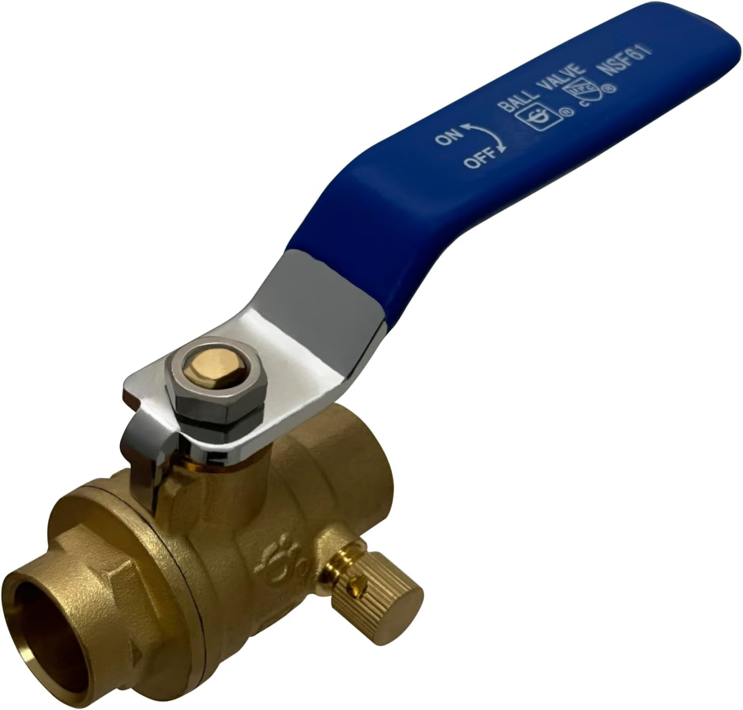 10 Pcs XFITTING 1/2 Inch SWEAT BALL VALVE WITH DRAIN - Walmart.com