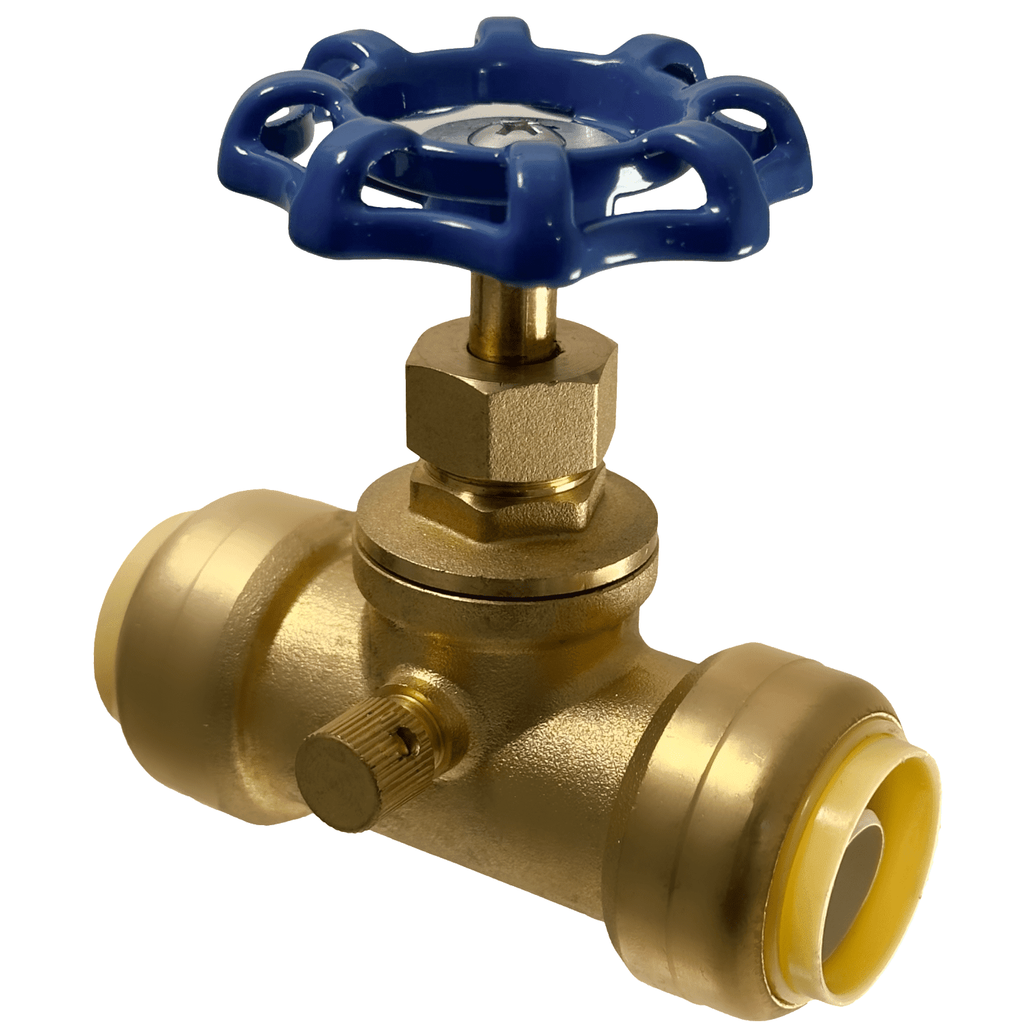 10 Pcs XFITTING 3/4 Inch Push Fit Stop Valve with Drain - Walmart.com