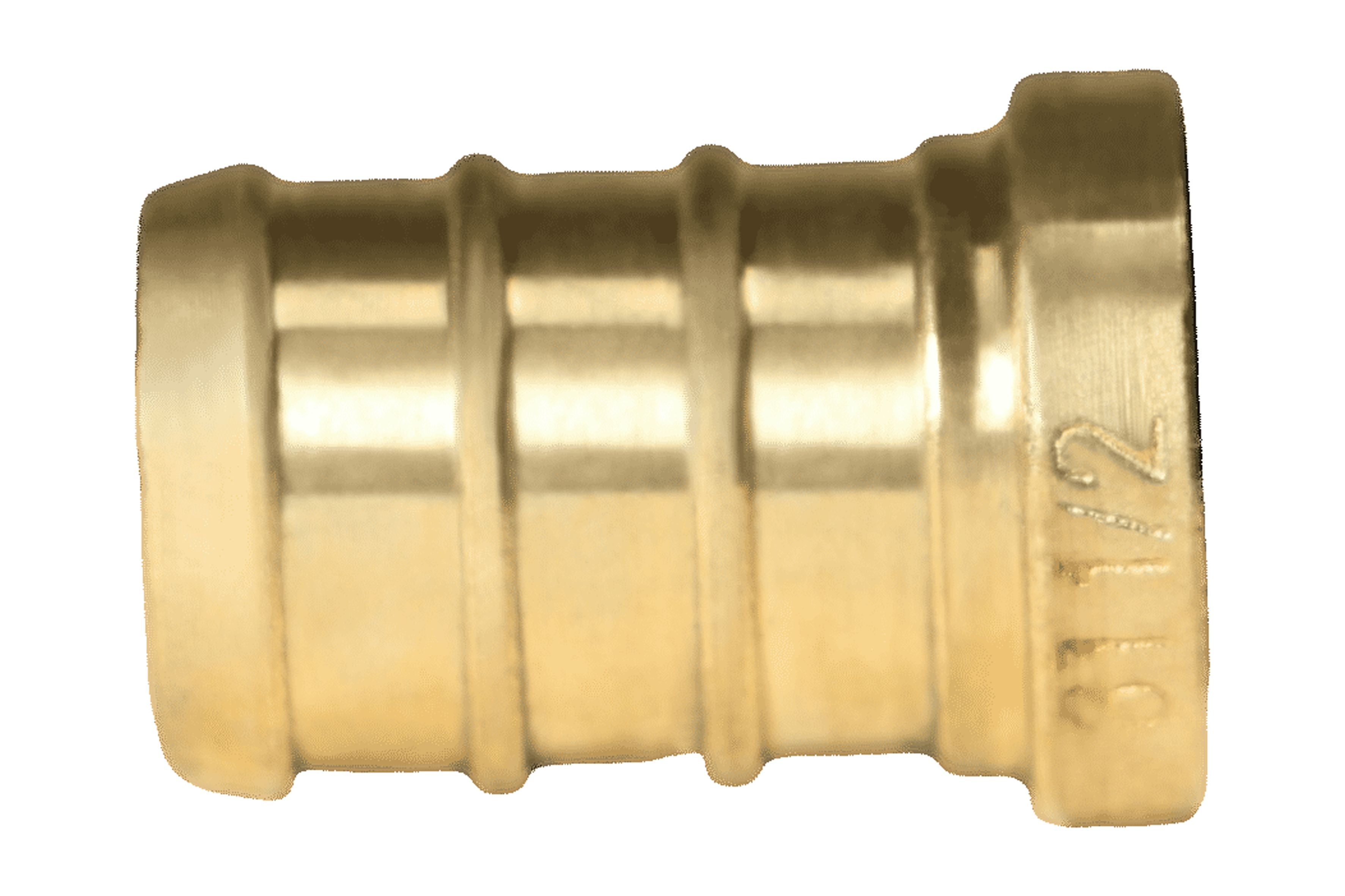 10 Pcs XFITTING Barb Crimp 1/2 Inch Pex Plug End Cap, Brass, 23-3-5=10X ...