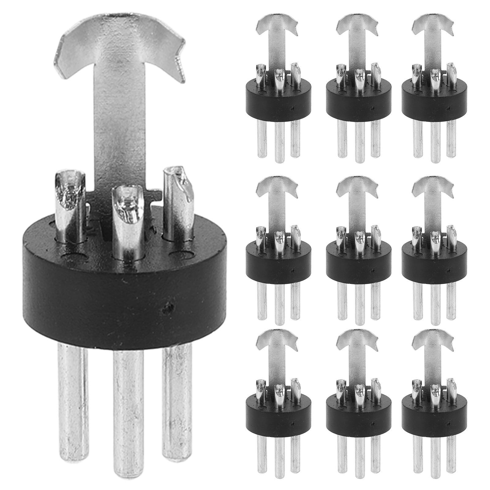 Masteelf 10pcs Microphone Male Plugs Replacement Connectors 3 pin Mic ...