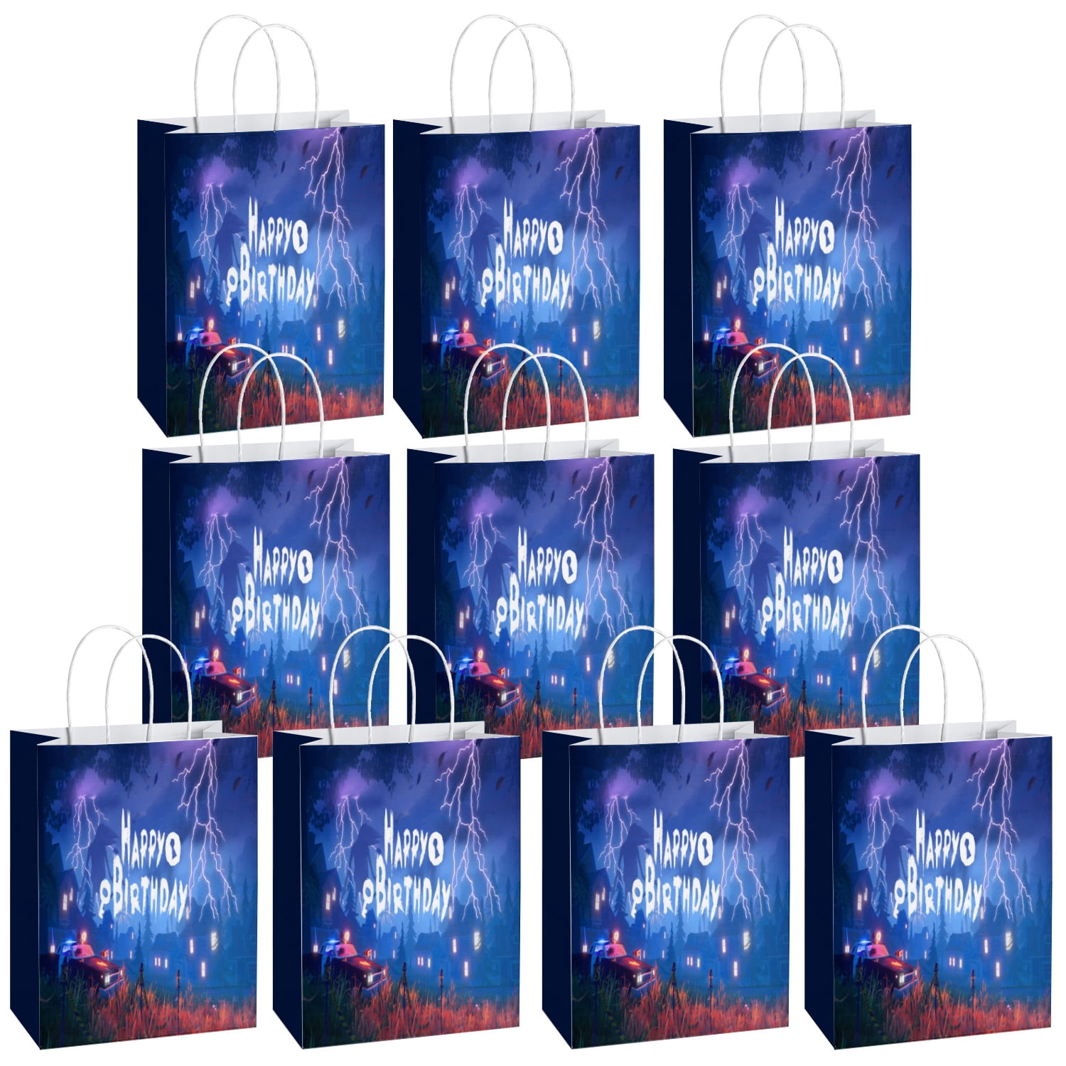 10 Pcs YAHAFEPY Party Paper Gift Bags, Cool Styles Party Favor Bags ...