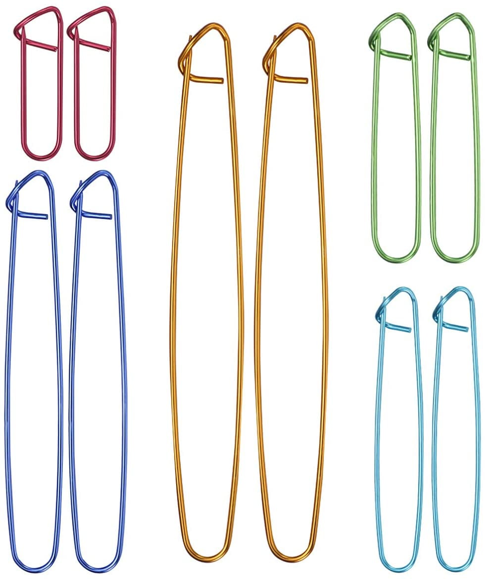 10 Pcs Yarn Stitch Holders Assorted Colors Safety Crochet Stick Holders ...