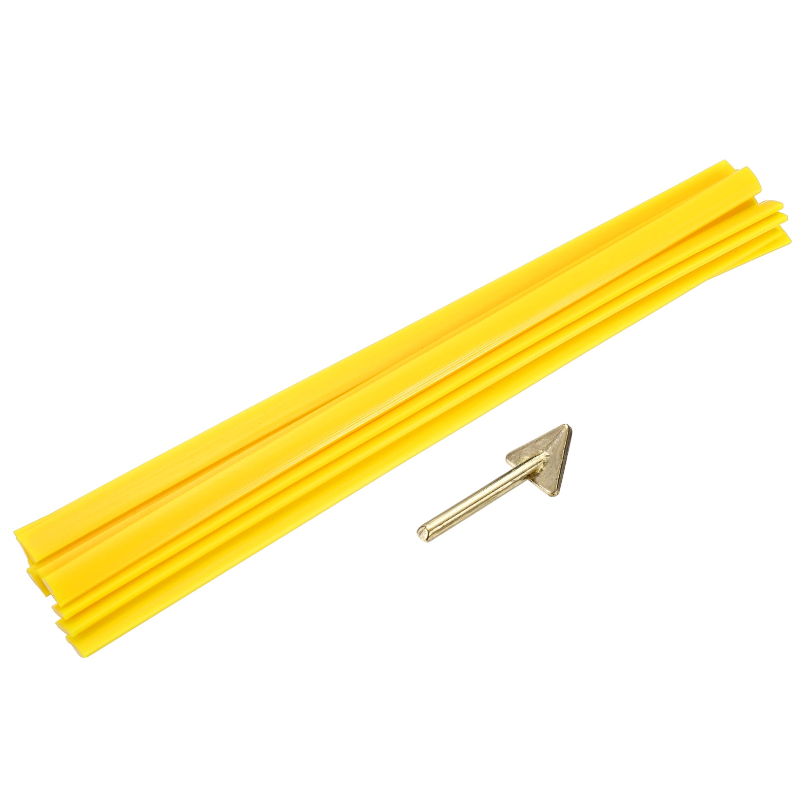 10 Pcs Yellow Plastic Welding Rods 9.5mm x 250mm PE Flat Ribbon Welding ...