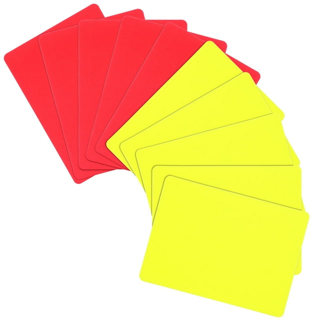 10 Pcs Yellow Red Cards Flags Long Service Life Referee Man - Walmart.com
