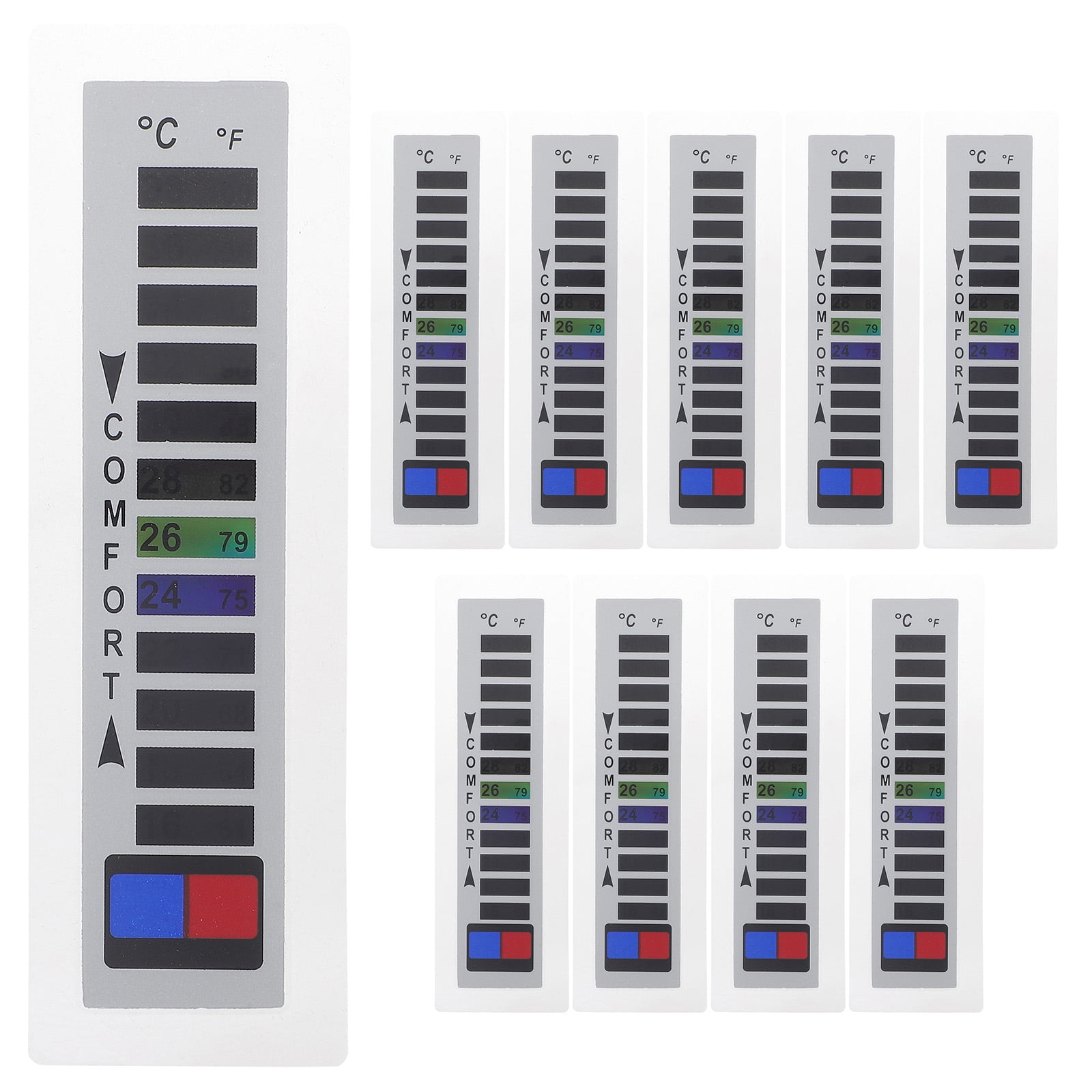 10 Pcs down Jacket Temperature Sticker Clothes Stickers Fish Tank Test ...